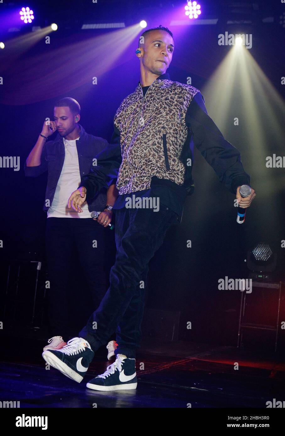 Aston Merrygold of JLS performs at G-A-Y Heaven in London Stock Photo ...