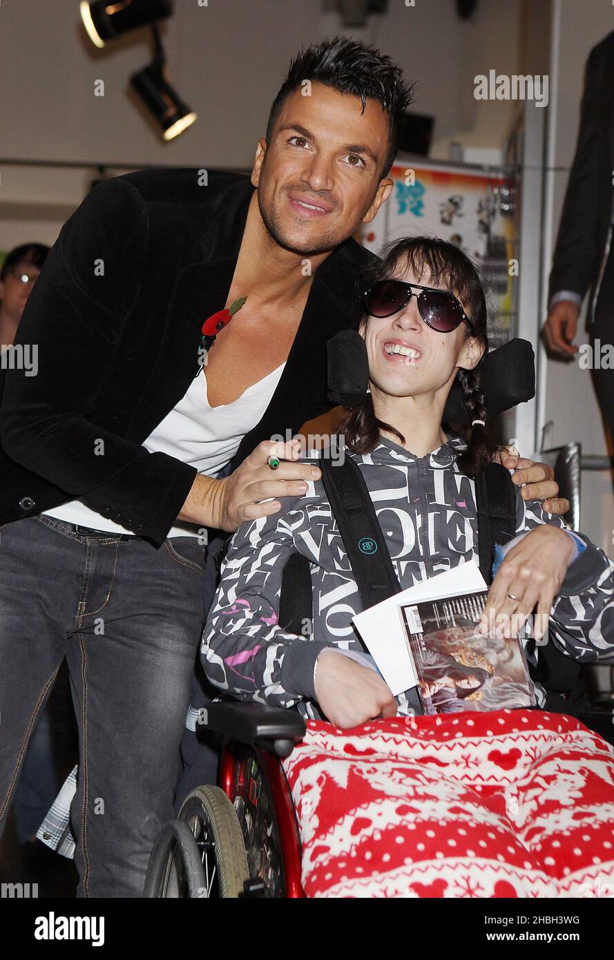 Peter Andre signs copies of his new album "Angels And Demons" and his ...