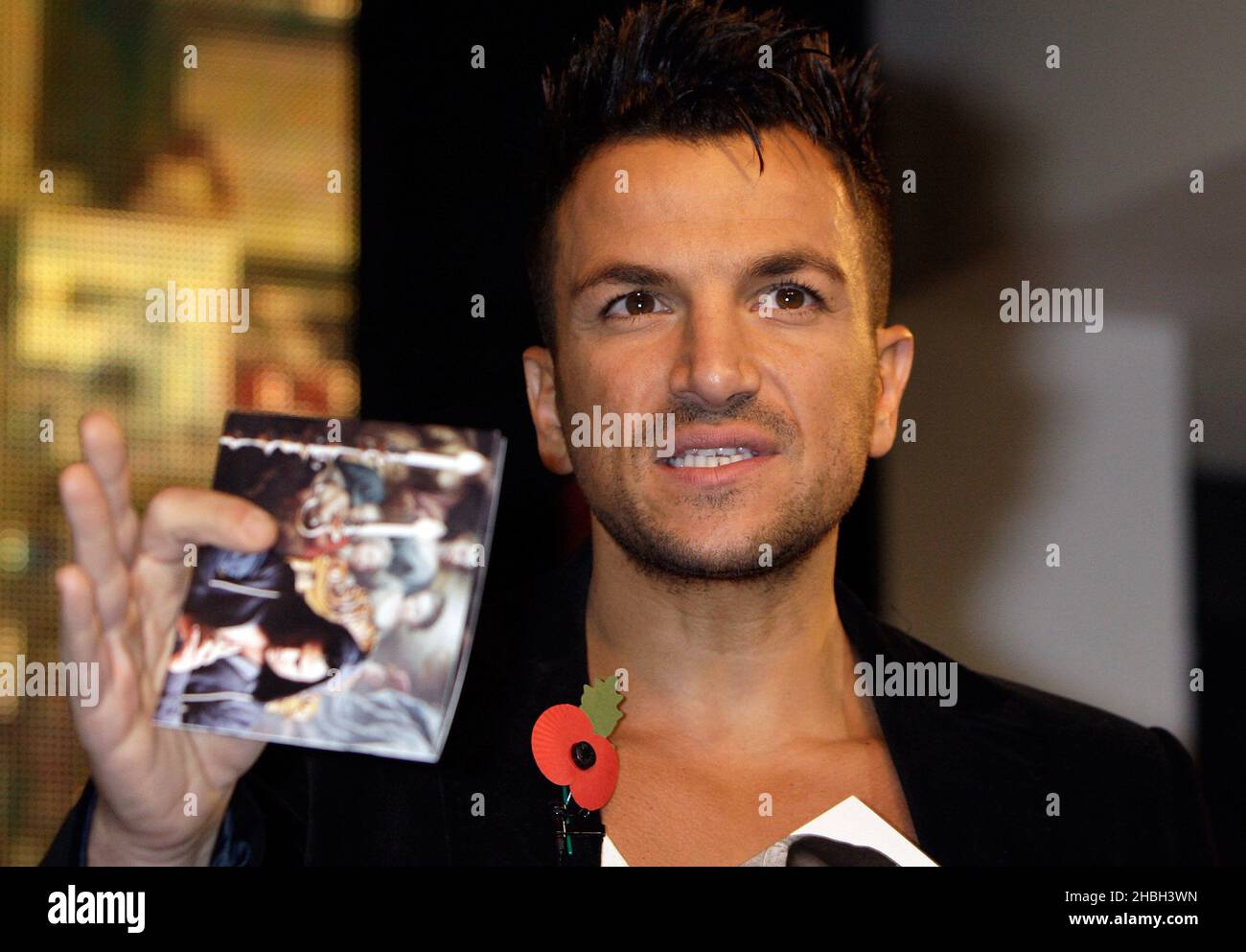 Peter Andre signs copies of his new album "Angels And Demons" and his ...