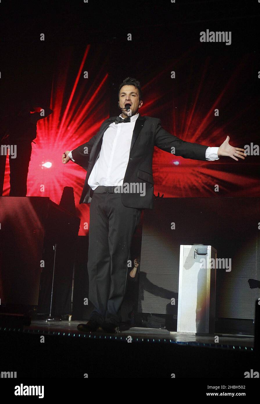 Peter Andre performs live in concert at the 02 Arena in London Stock ...