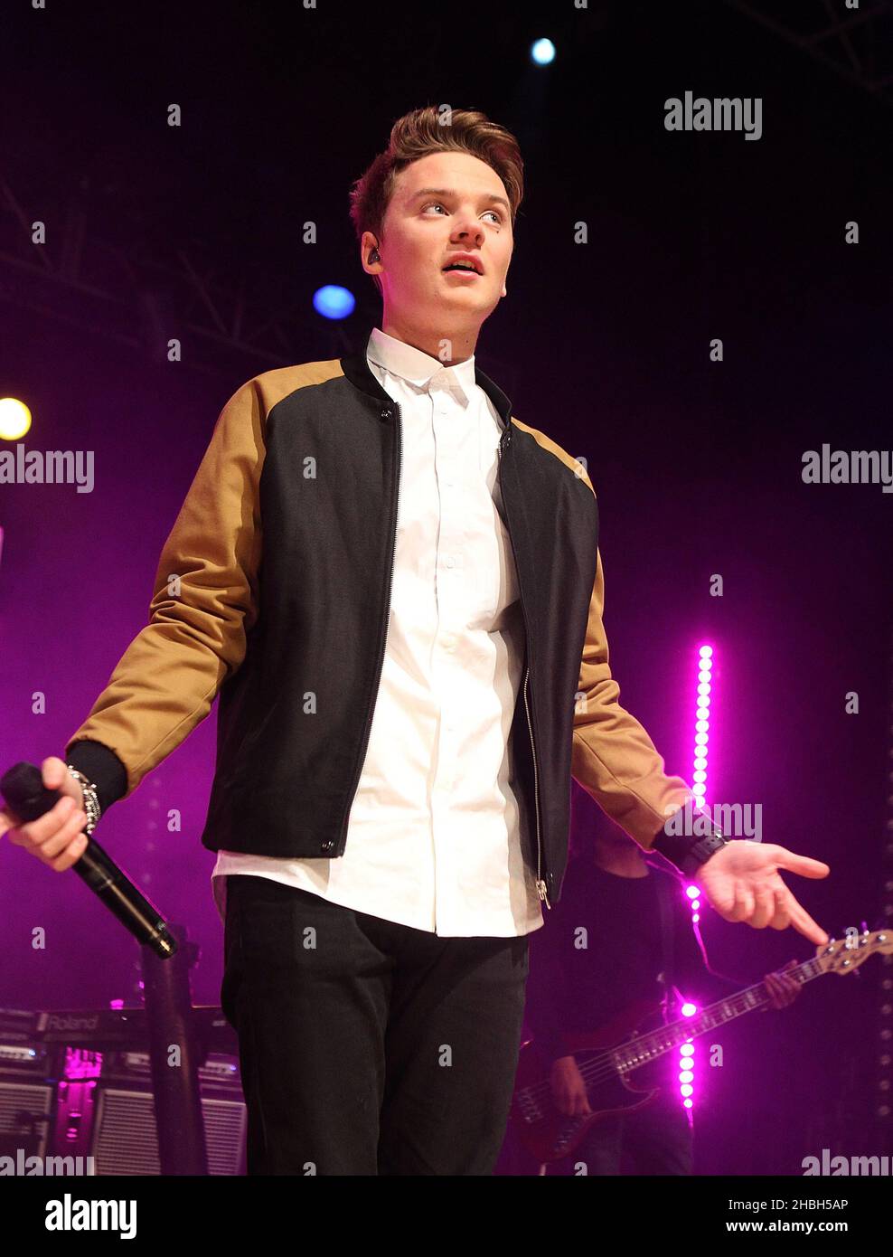Conor Maynard preforming at the MTV Brand New for 2013 concert at the ...