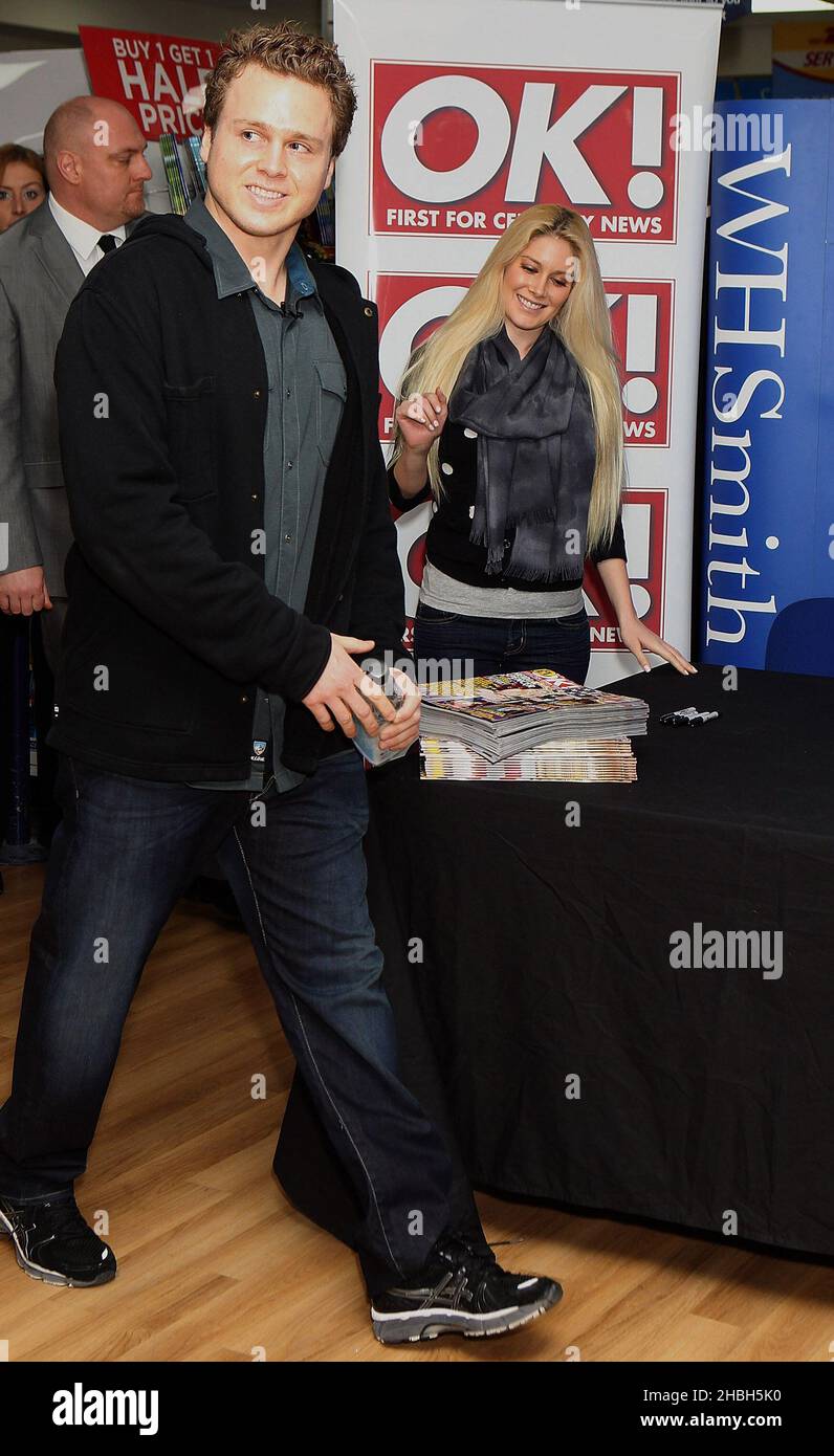 Spencer Pratt attending a photocall for signing copies of OK Magazine ...