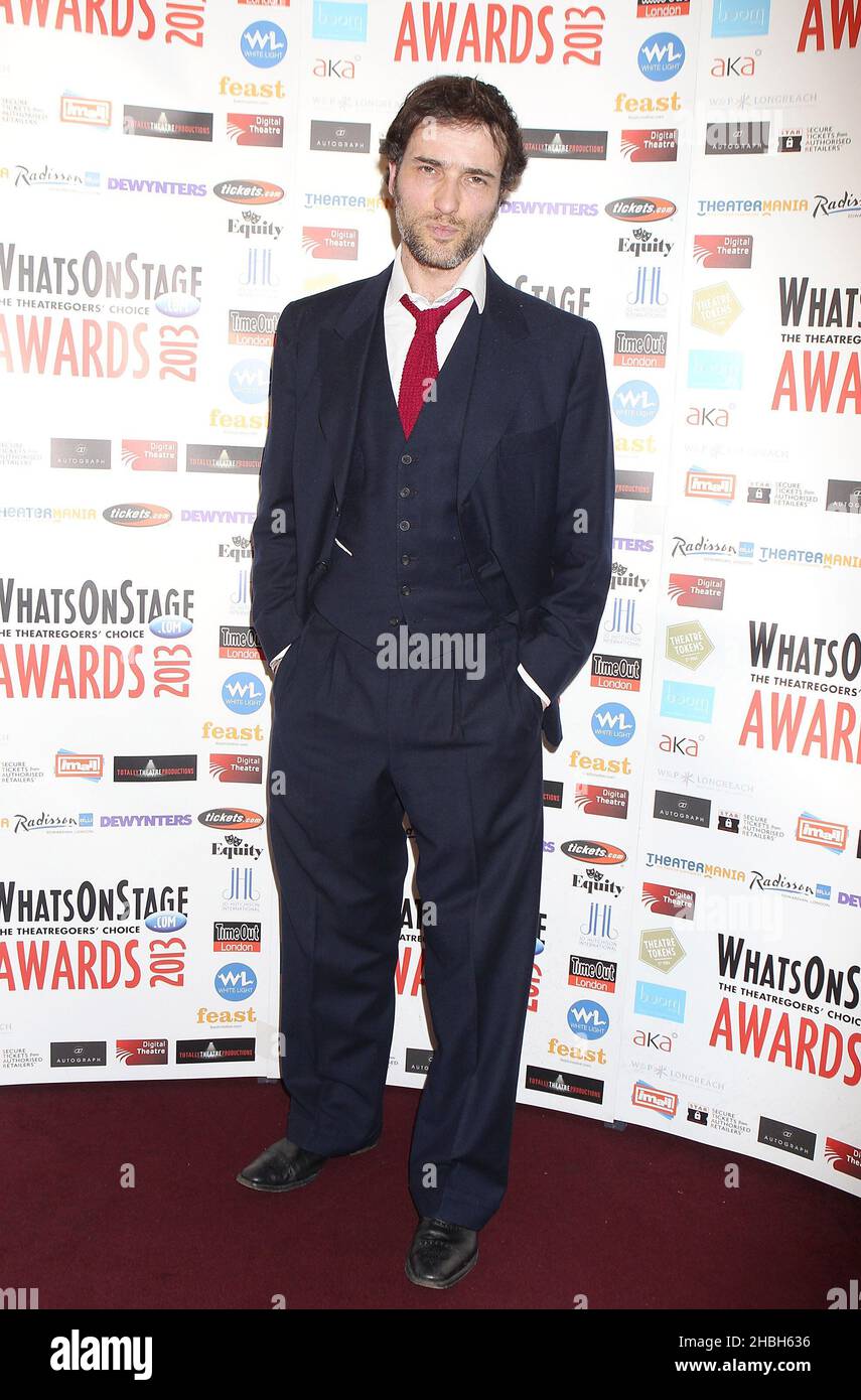 Ed Stoppard at the Whatsonstage Awards at the Palace Theatre in London ...