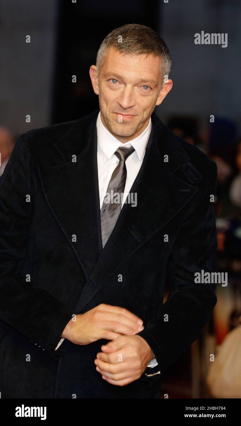 Vincent Cassel attends the the Trance World Premiere at the Odeon in ...