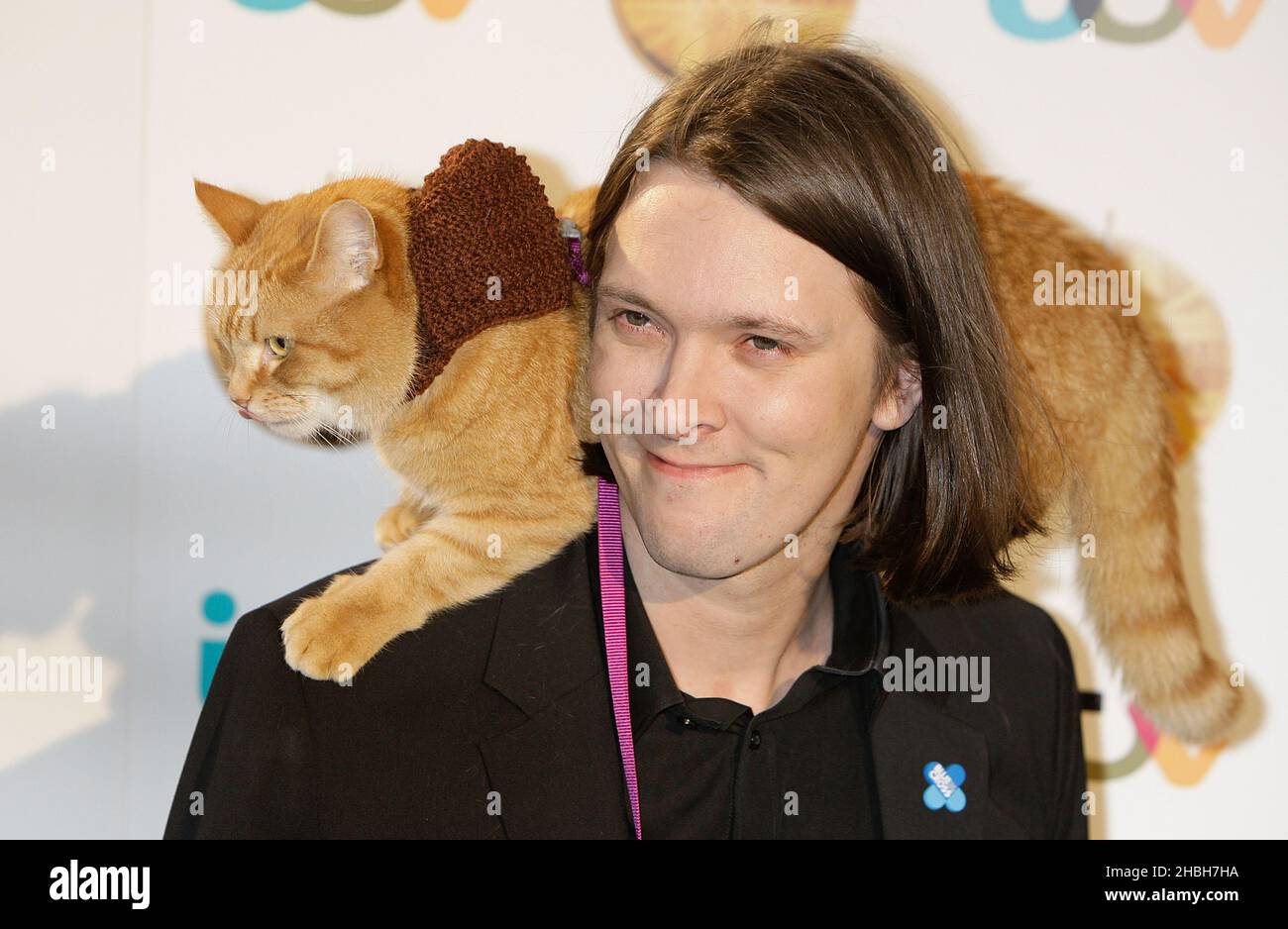 James Bowen and his cat called Bob attends The British Animal Honours ...