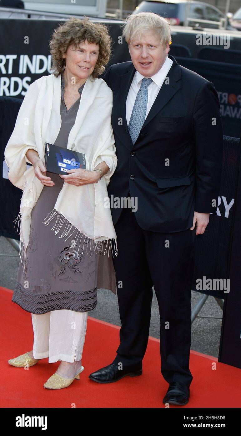 Kate Hoey and Boris Johnson attending the BT Sports Industry Awards ...