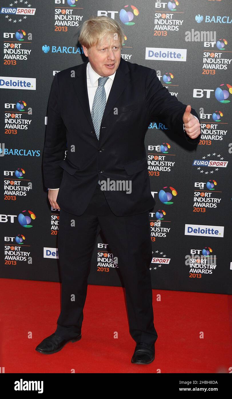 Boris Johnson attending the BT Sports Industry Awards Arrivals at the ...
