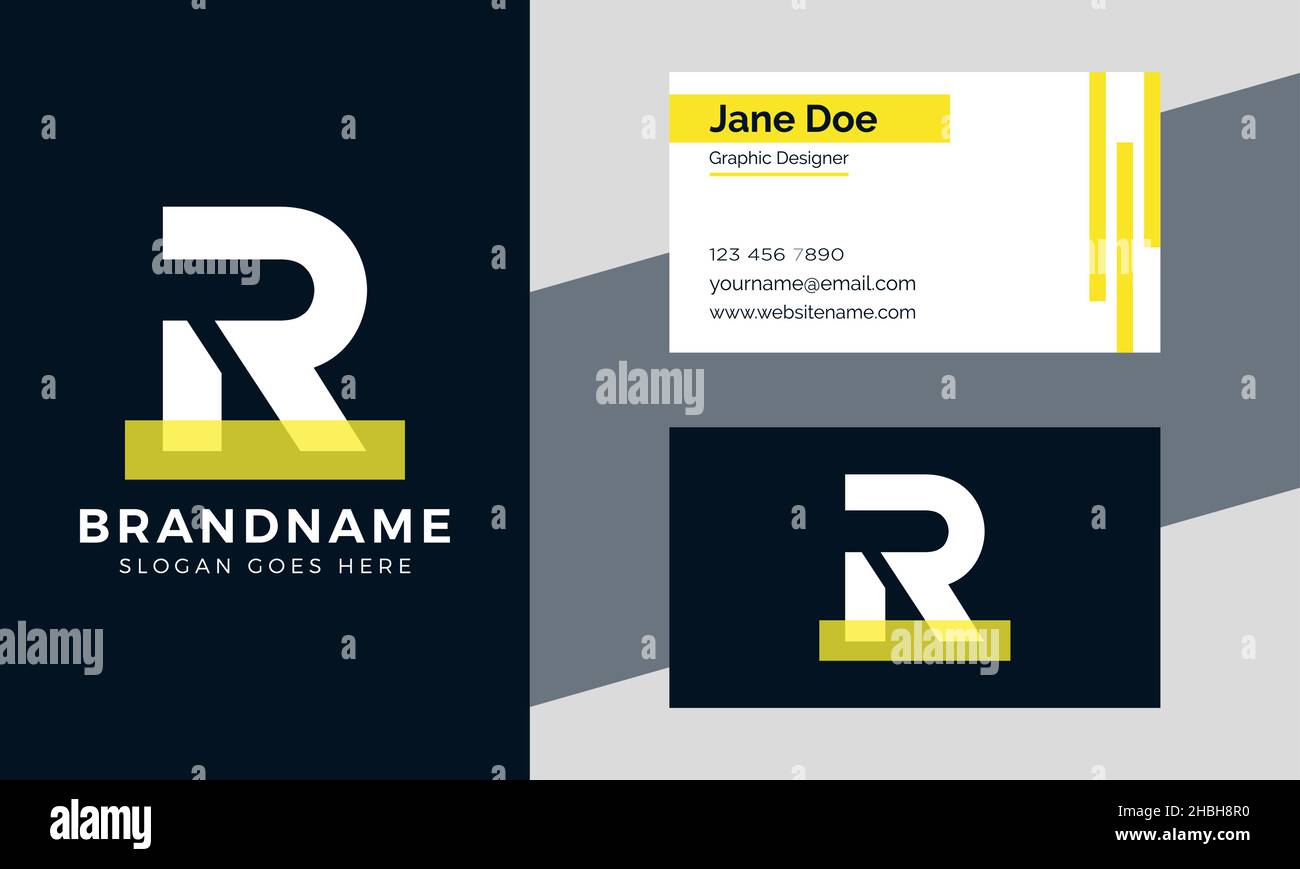 Abstract Premium branding letter R logo design template Stock Vector ...