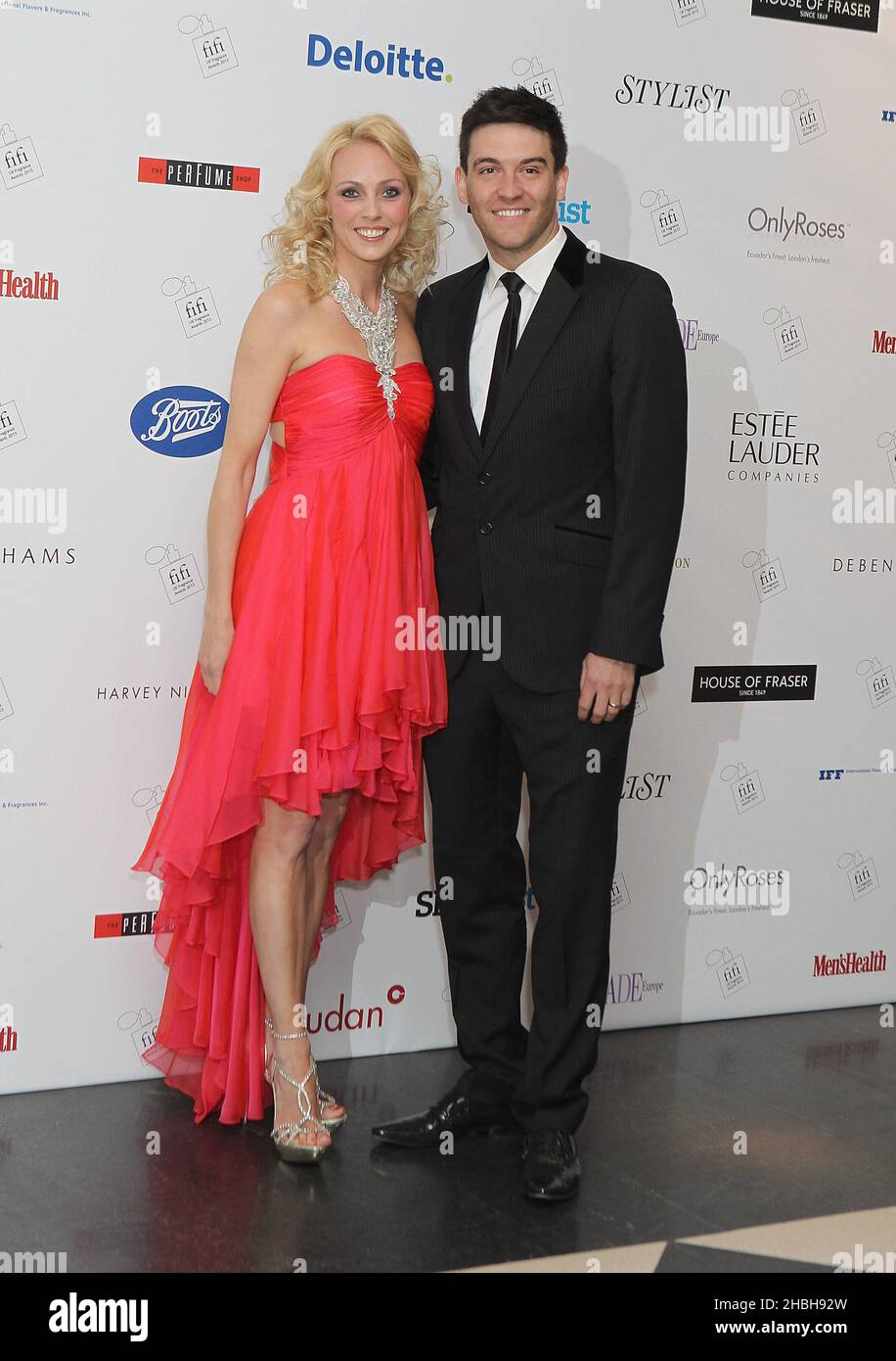 Camilla Dallerup and Kevin Sacre attending The FiFi UK Fragrance Awards ...