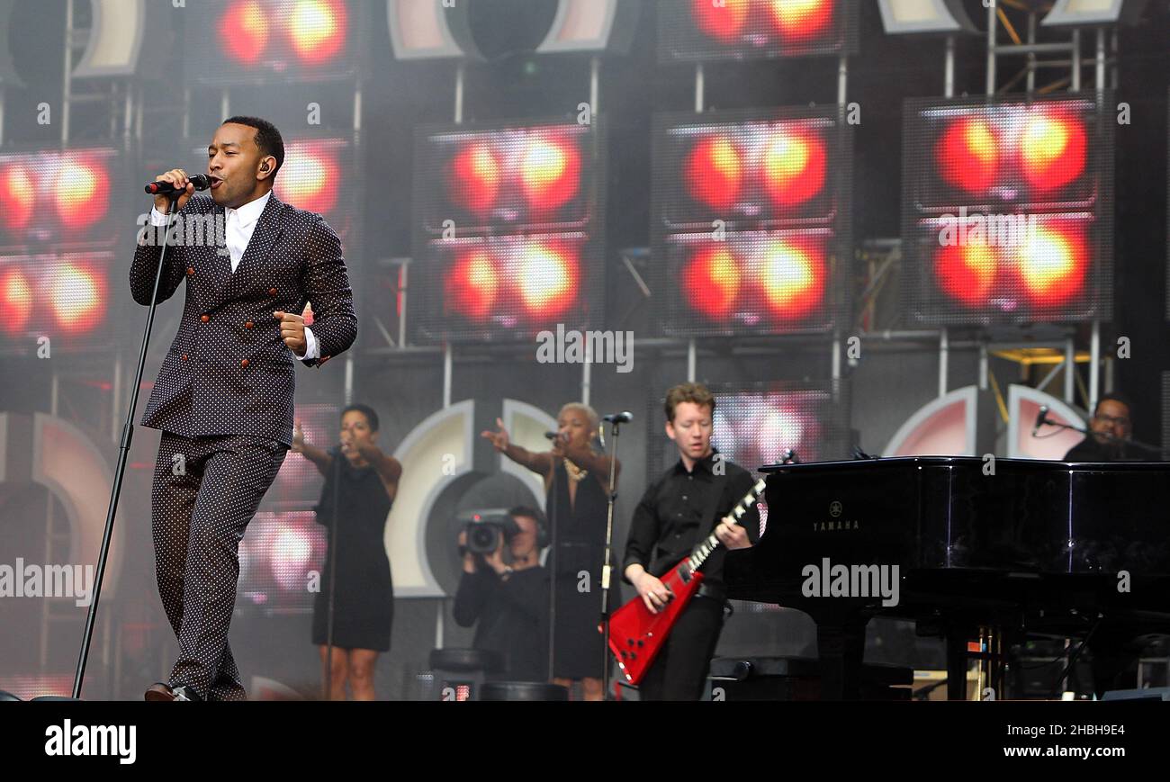 John Legend performs on stage at Sound of Change Live Concert at Chime ...