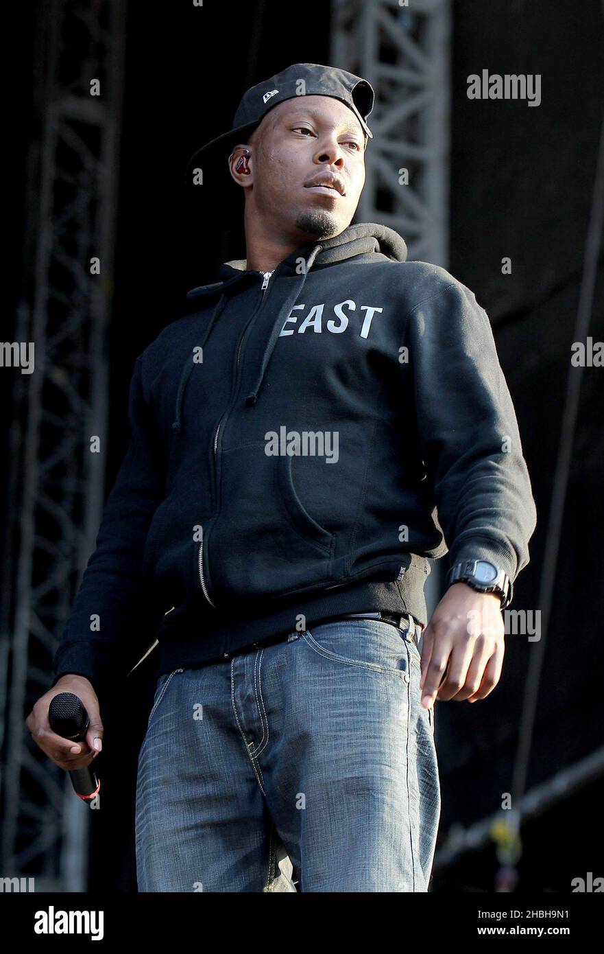 Dizzee Rascal performs live in concert at Finsbury Park in London Stock ...