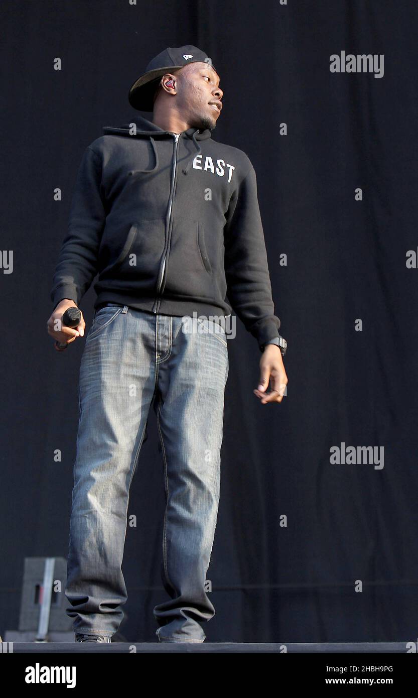 Dizzee Rascal performs live in concert at Finsbury Park in London Stock ...