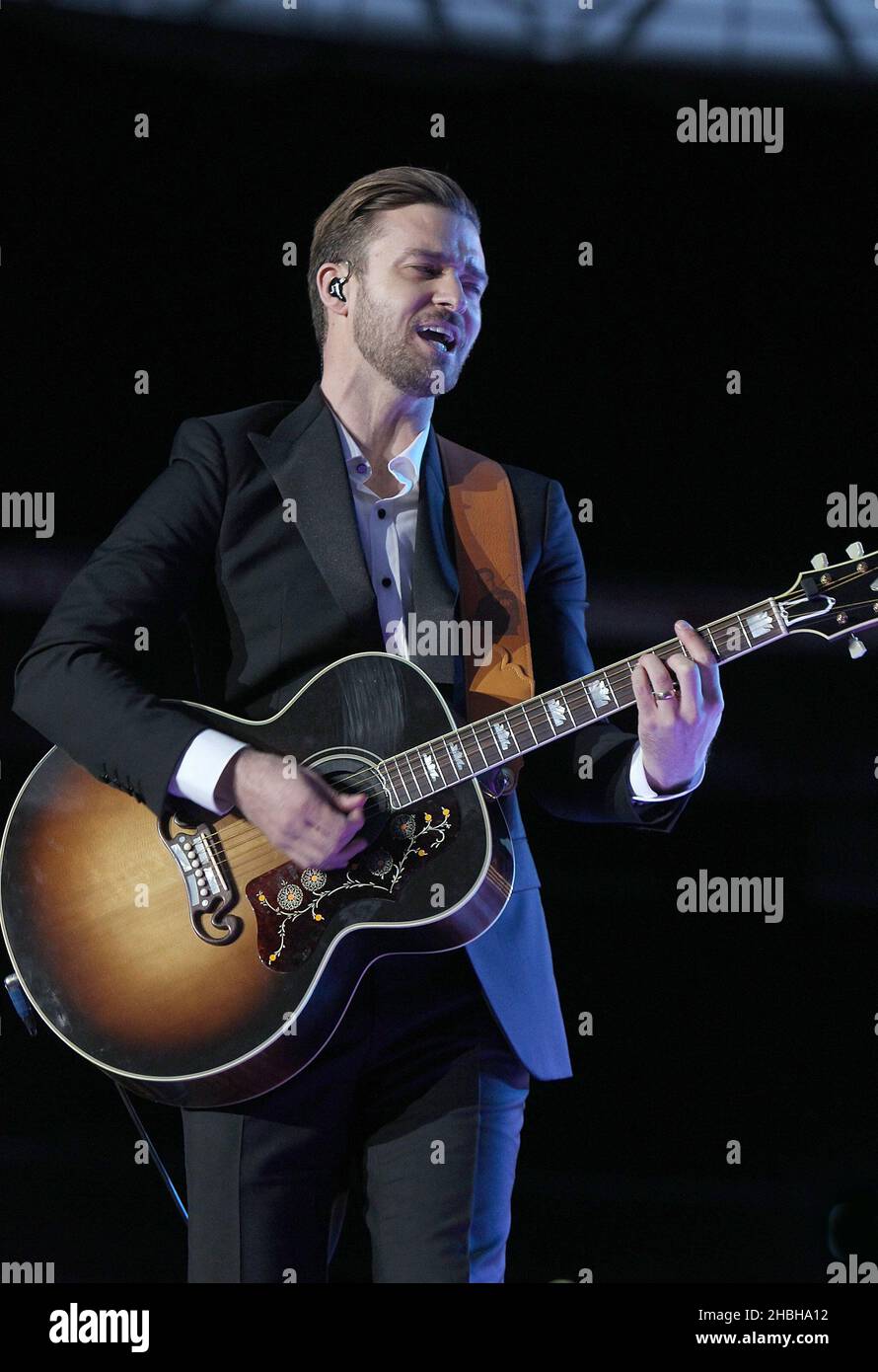 Justin Timberlake performs on stage at Capital FM's Summertime Ball at ...
