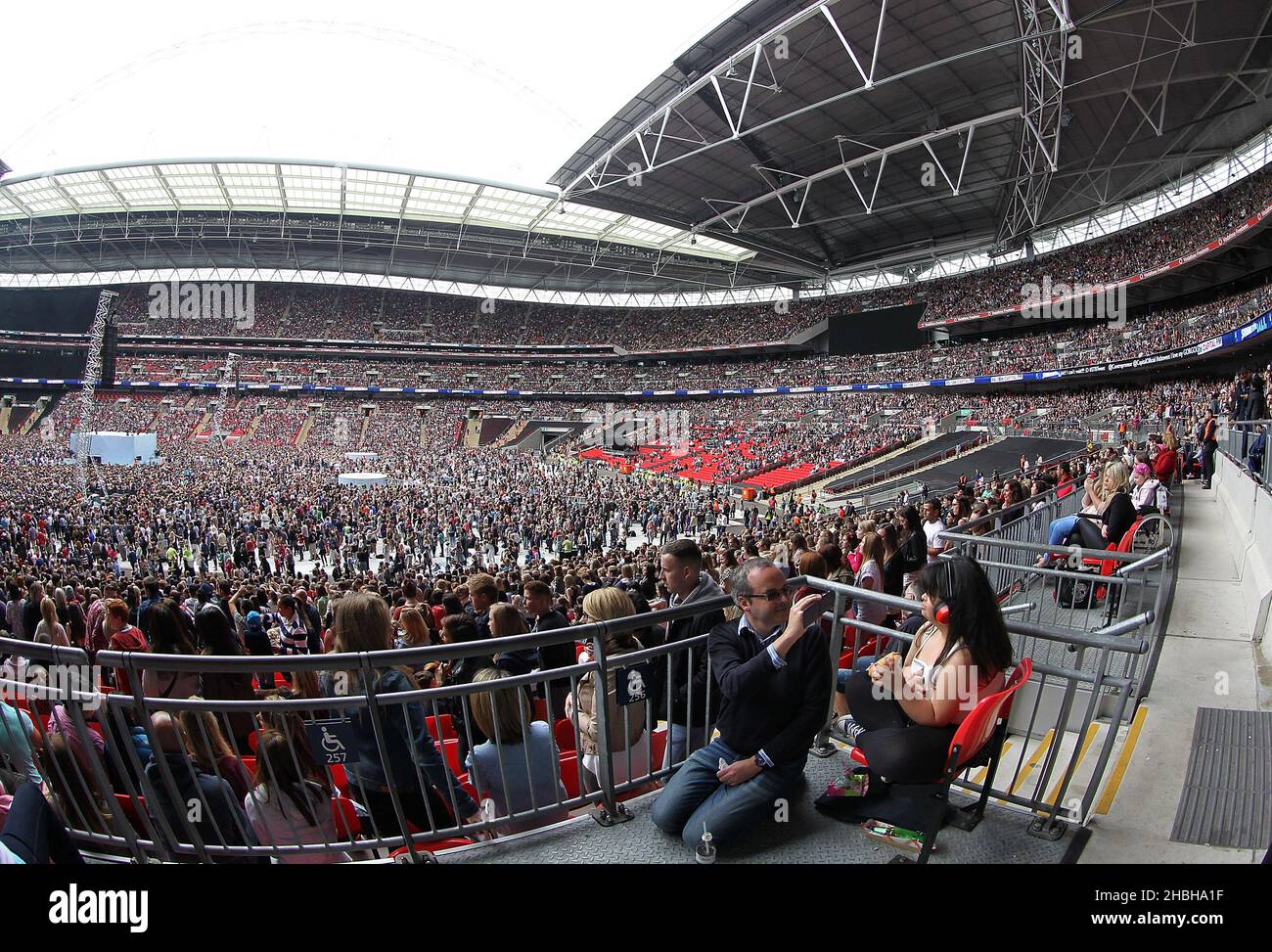General view of fans at Capital FM's Summertime Ball at Wembley Stadium ...