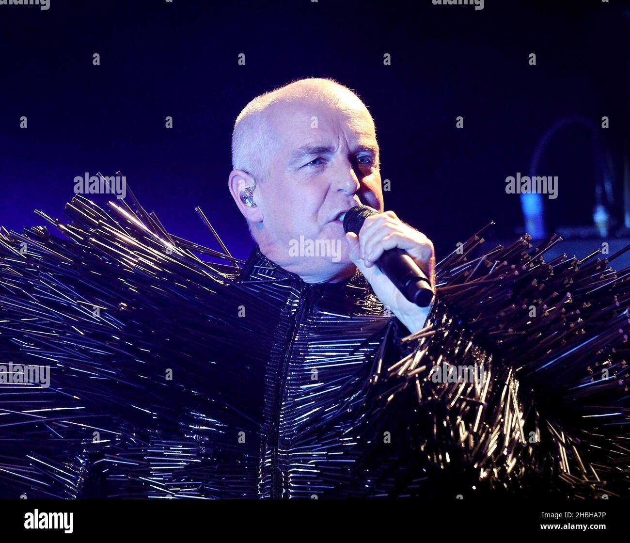 Neil Tennant of the Pet Shop Boys performs on stage at the 02 Arena in ...