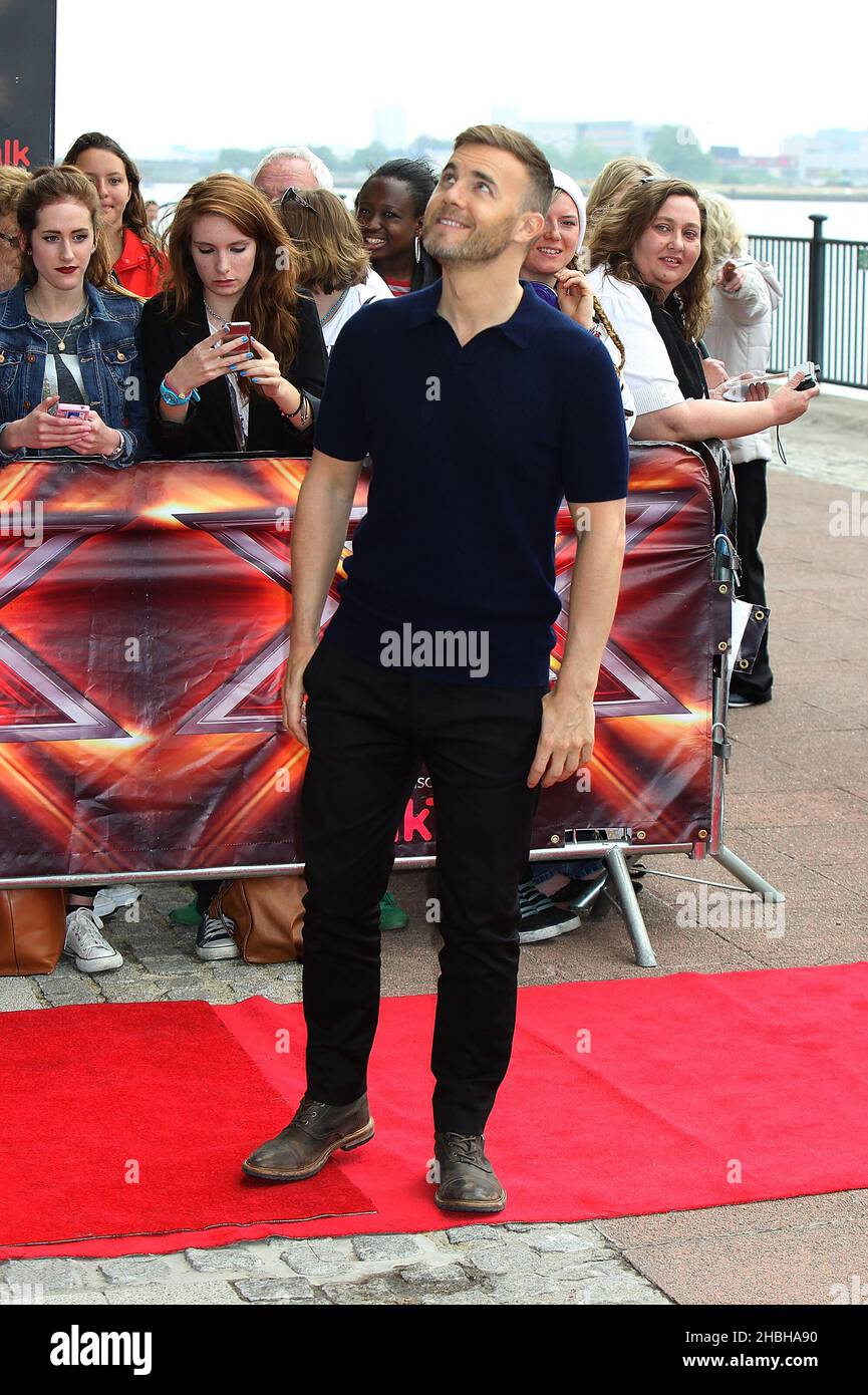 Gary Barlow arriving at the X Factor Judges Photocall at ExCeL, London ...