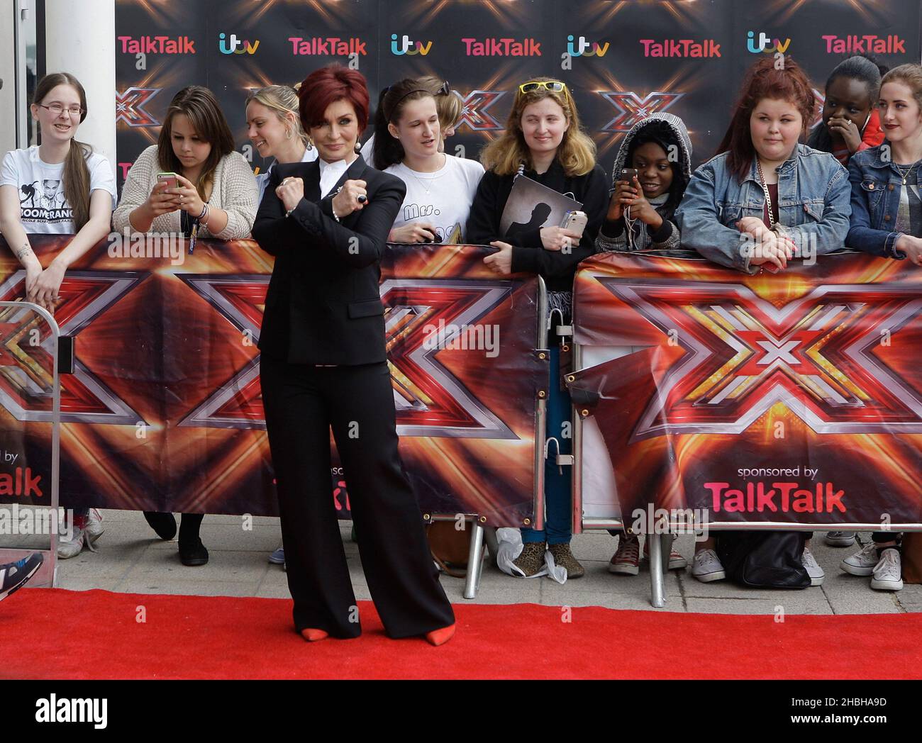 Sharon Osbourne arriving at the X Factor Judges Photocall at ExCeL ...