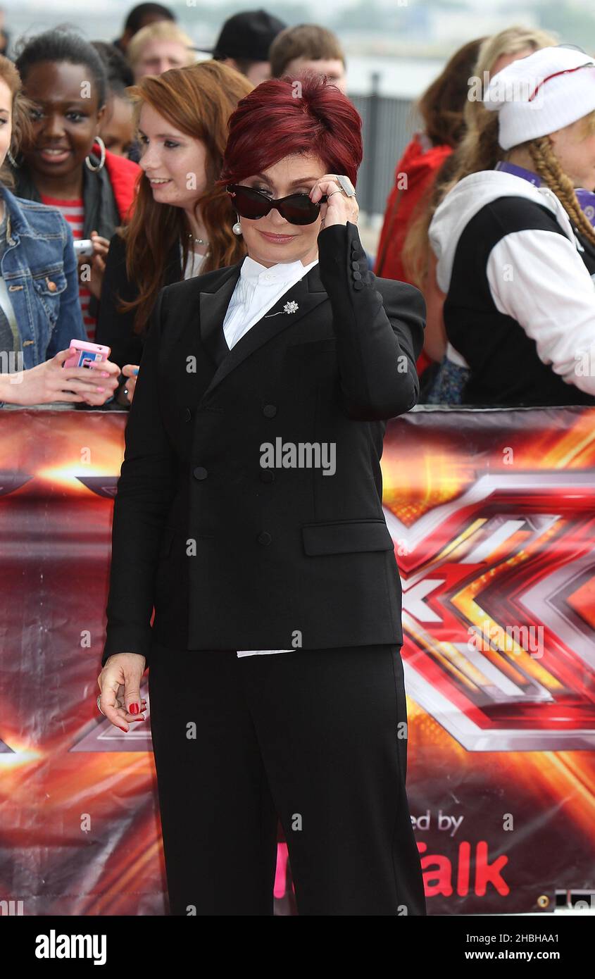 Sharon Osbourne arriving at the X Factor Judges Photocall at ExCeL ...