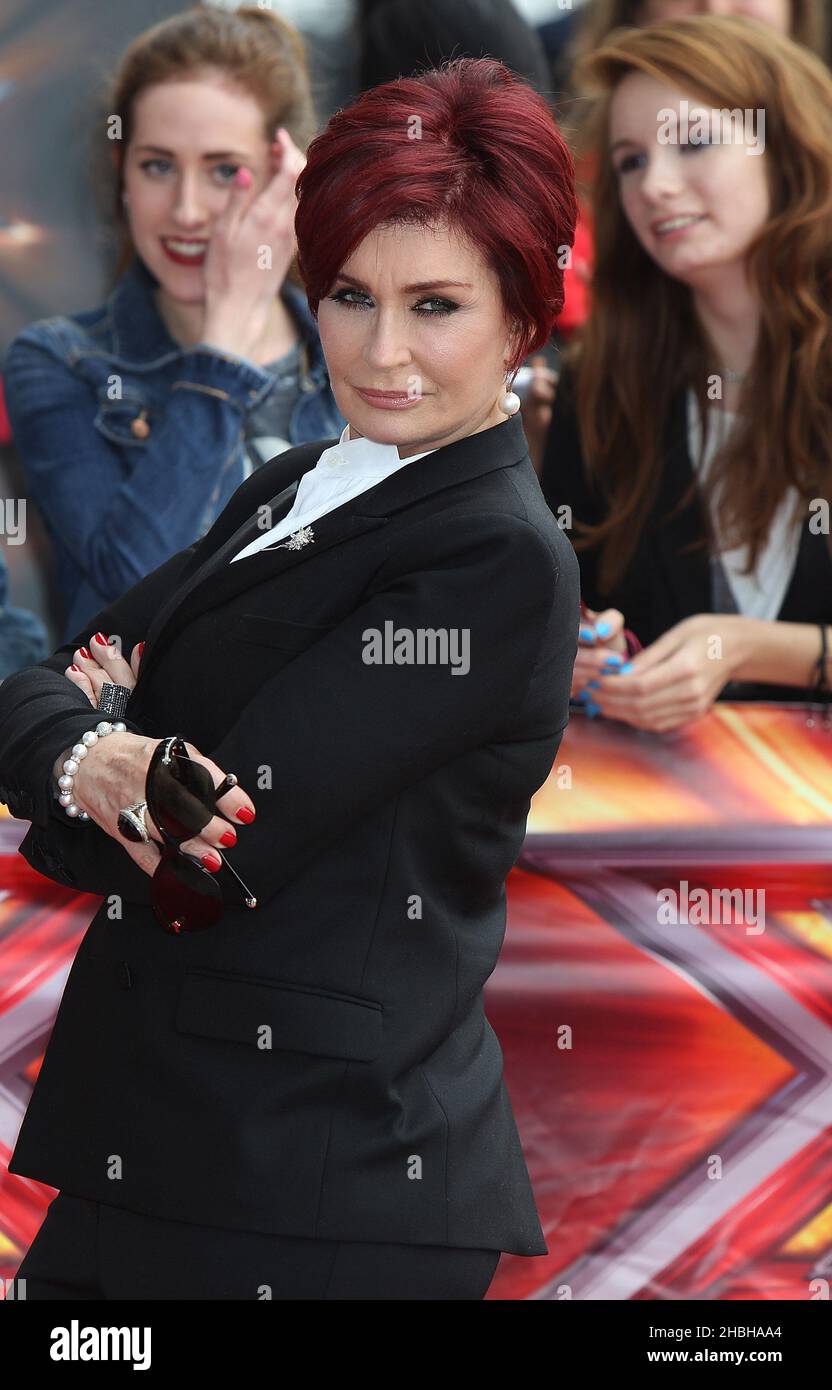 Sharon Osbourne arriving at the X Factor Judges Photocall at ExCeL ...