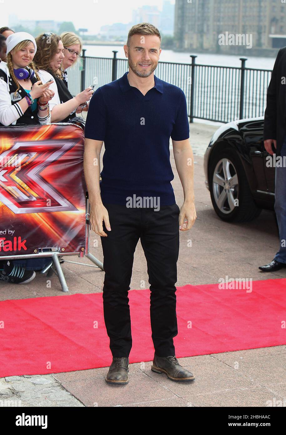 Gary Barlow arriving at the X Factor Judges Photocall at ExCeL, London ...