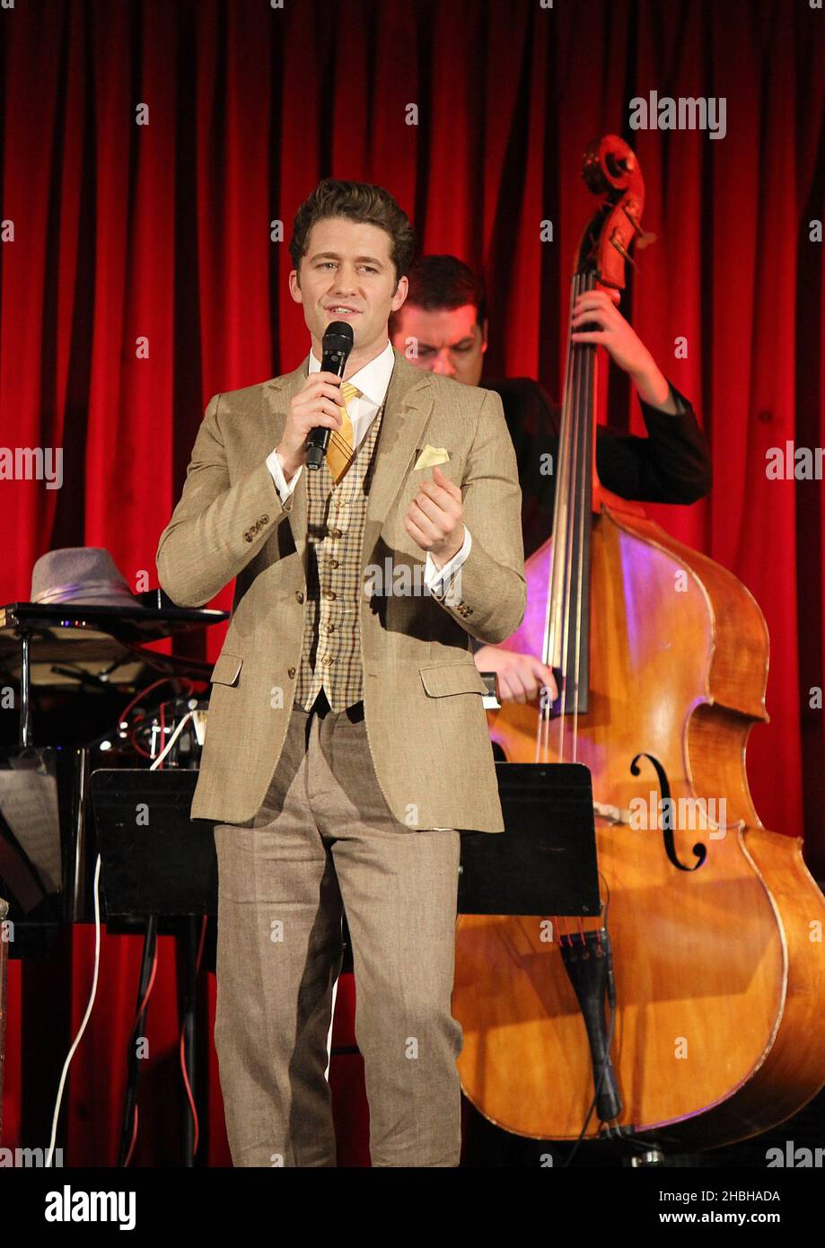 Matthew Morrison performs on stage at the Bush Hall in London Stock ...