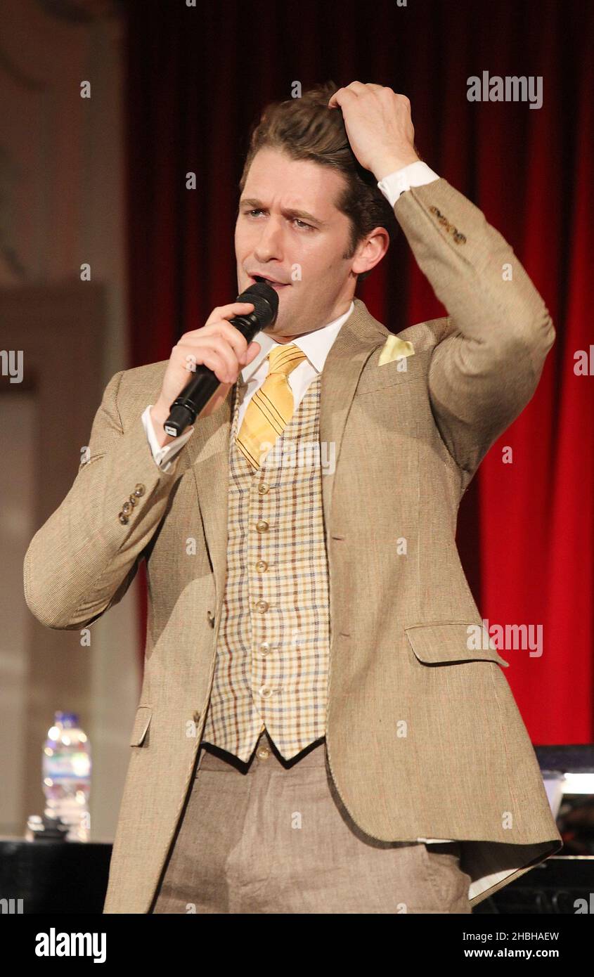 Matthew Morrison performs on stage at the Bush Hall in London Stock ...