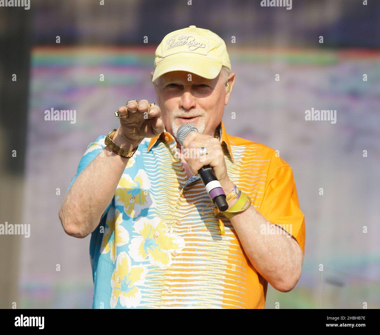 Mike Love and the Beach Boys perform on stage at Barclay's Summertime ...