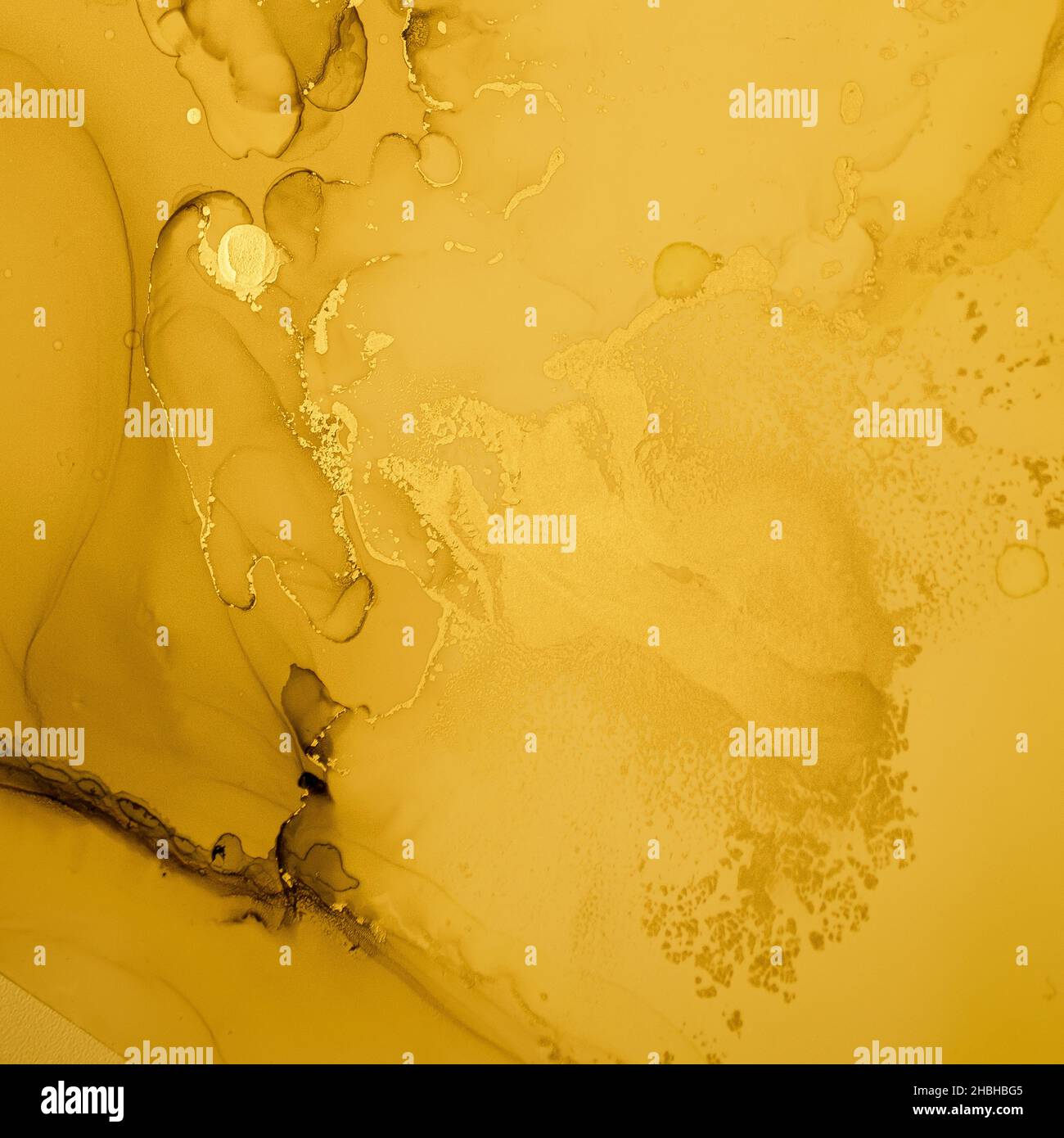 Gold Fluid Art. Abstract Liquid Illustration Stock Photo - Alamy