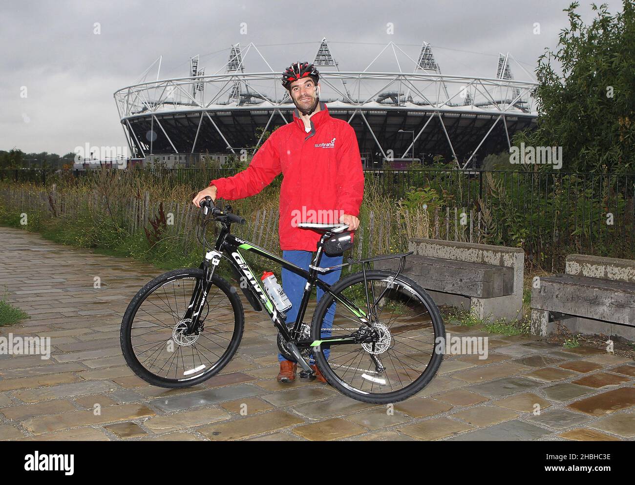 Paralympic Gold Medallist,David Stone MBE gets on his bike at the ...