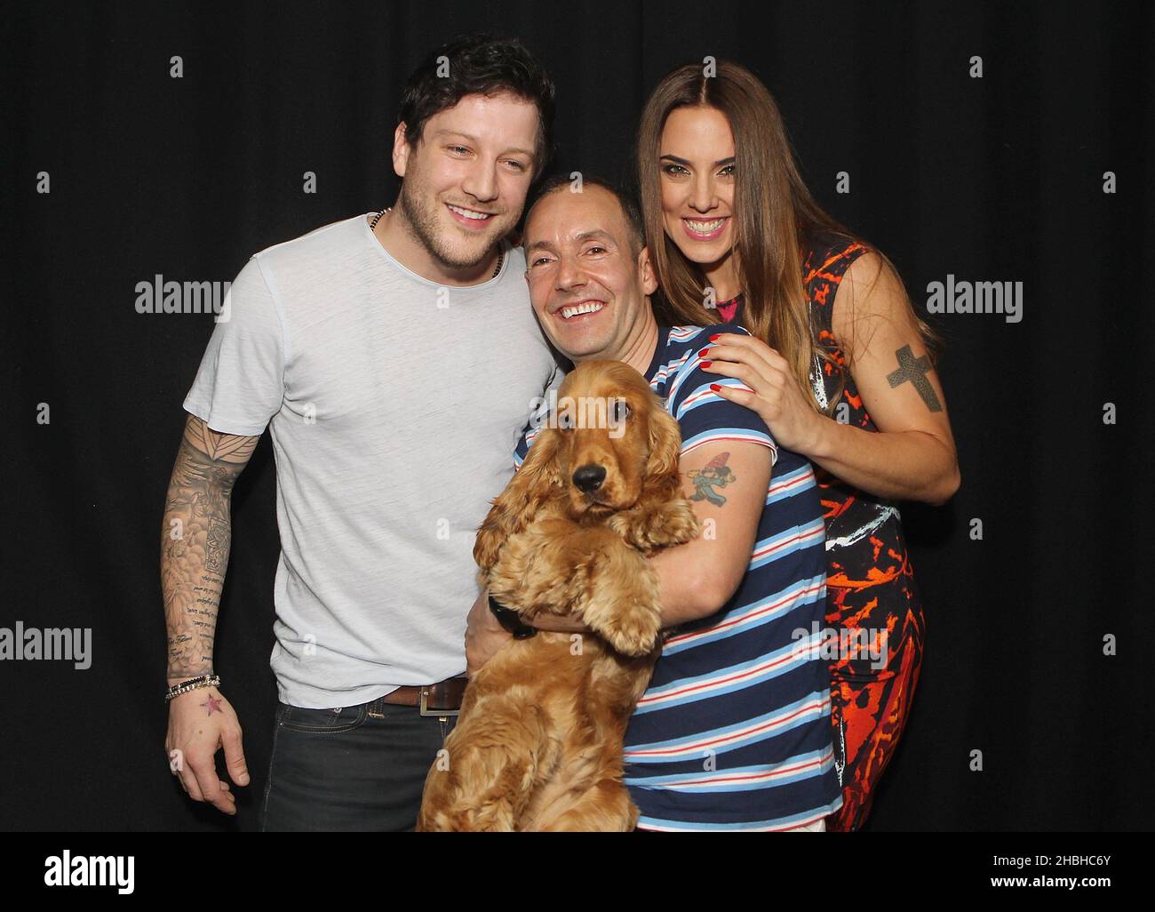 Matt Cardle,Jeremy Joseph and Melanie Chisolm pose backstage at G-A-Y ...