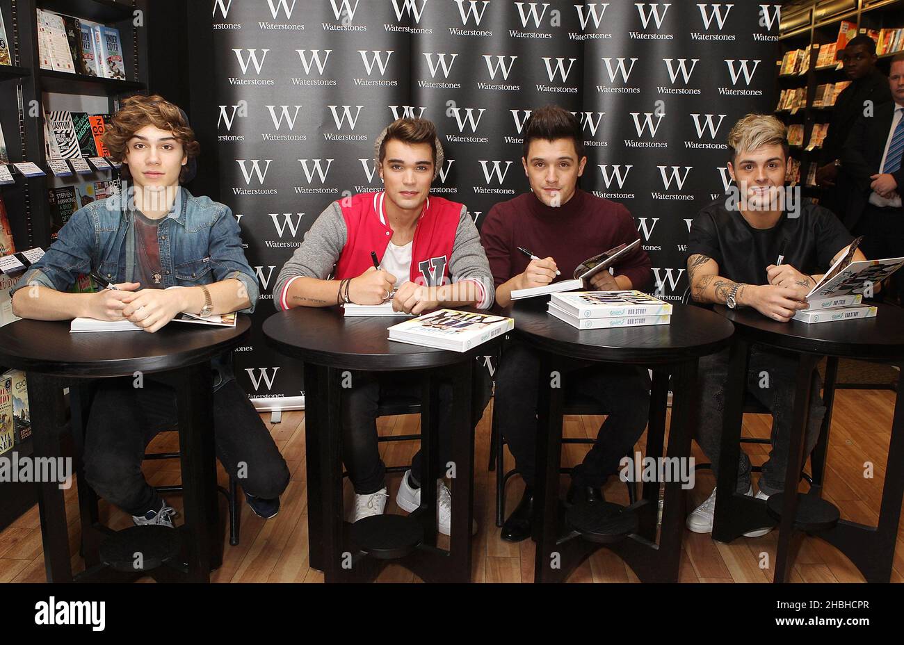 (L-R) Jaymi Hensley,Jamie Hamblett,Josh Cuthbert and George Shelley of ...