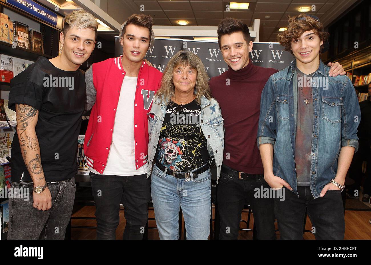 (L-R) Jaymi Hensley,Jamie Hamblett,Josh Cuthbert and George Shelley of ...
