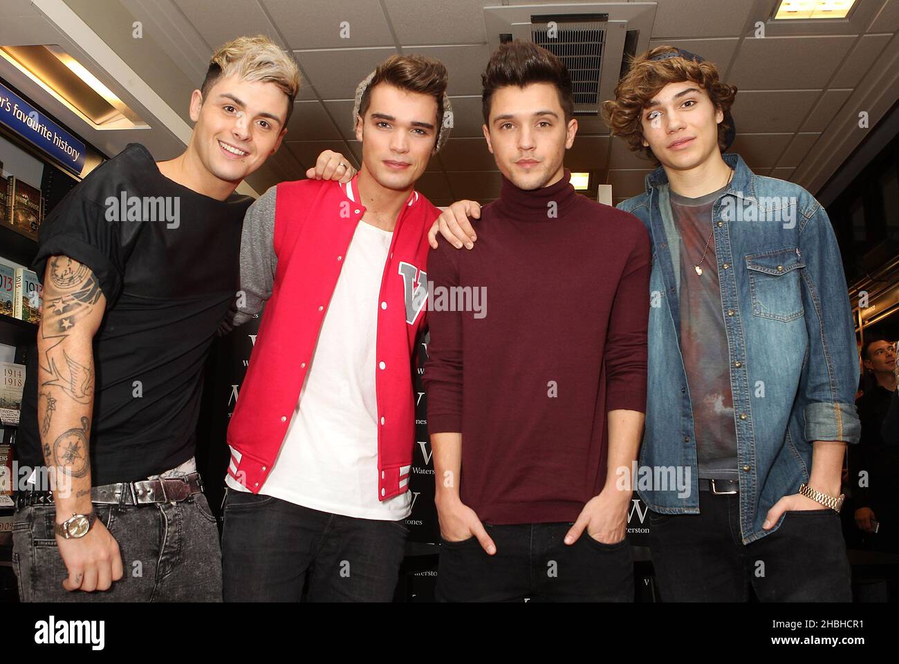 (L-R) Jaymi Hensley,Jamie Hamblett,Josh Cuthbert and George Shelley of ...
