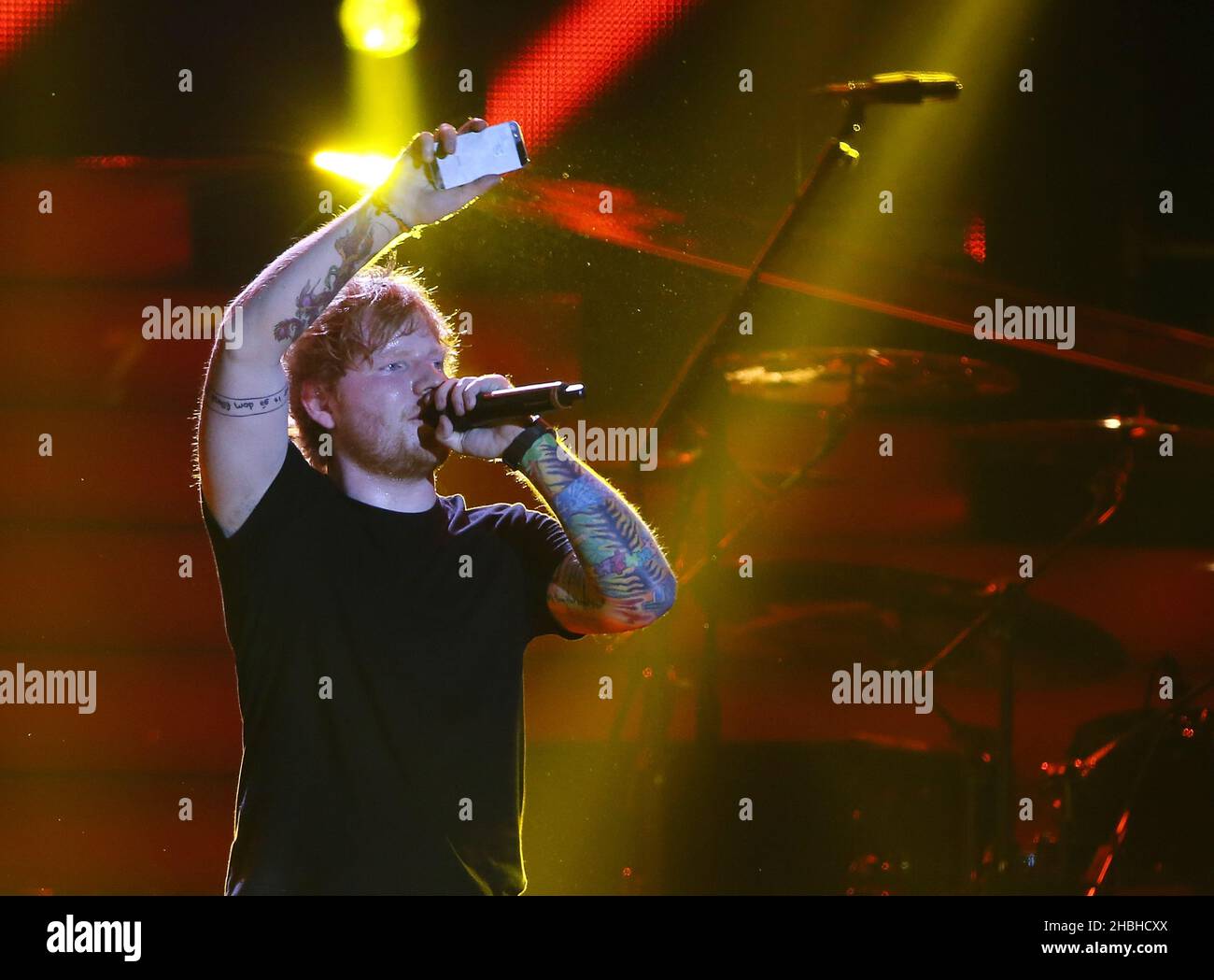 Ed Sheeran performs on stage at Unity: A concert for Stephen Lawrence ...