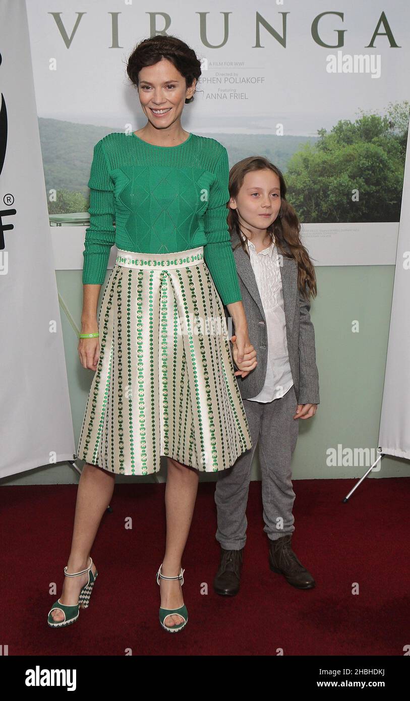 Anna Friel and daughter Gracey Friel attend The launch of Virunga for ...
