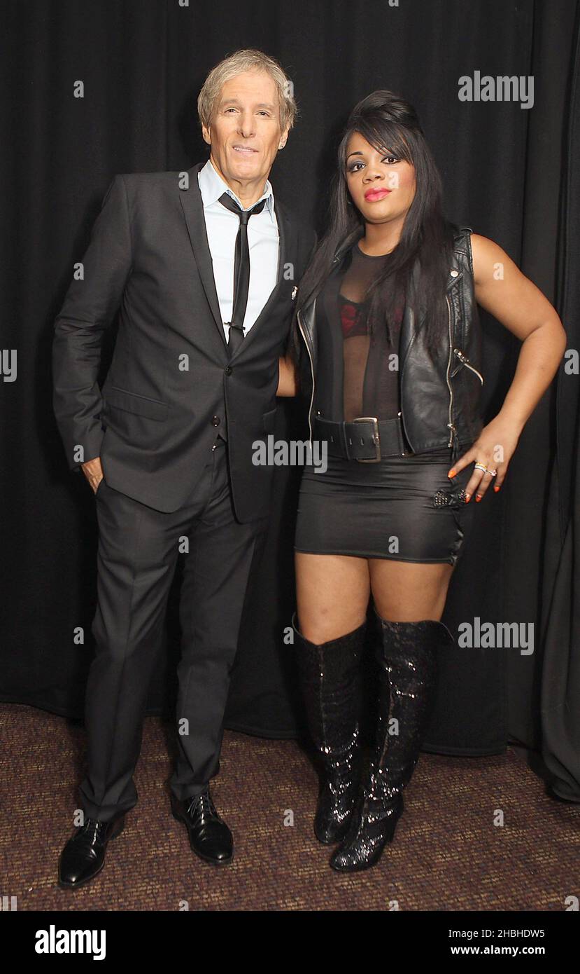 Michael Bolton and Lorna Simpson pose backstage at G-A-Y Heaven in ...