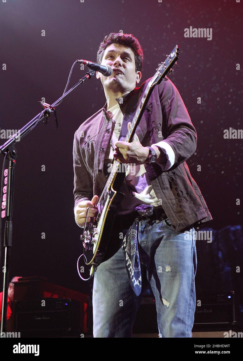 John Mayer performs on stage at the 02 Arena in London Stock Photo - Alamy