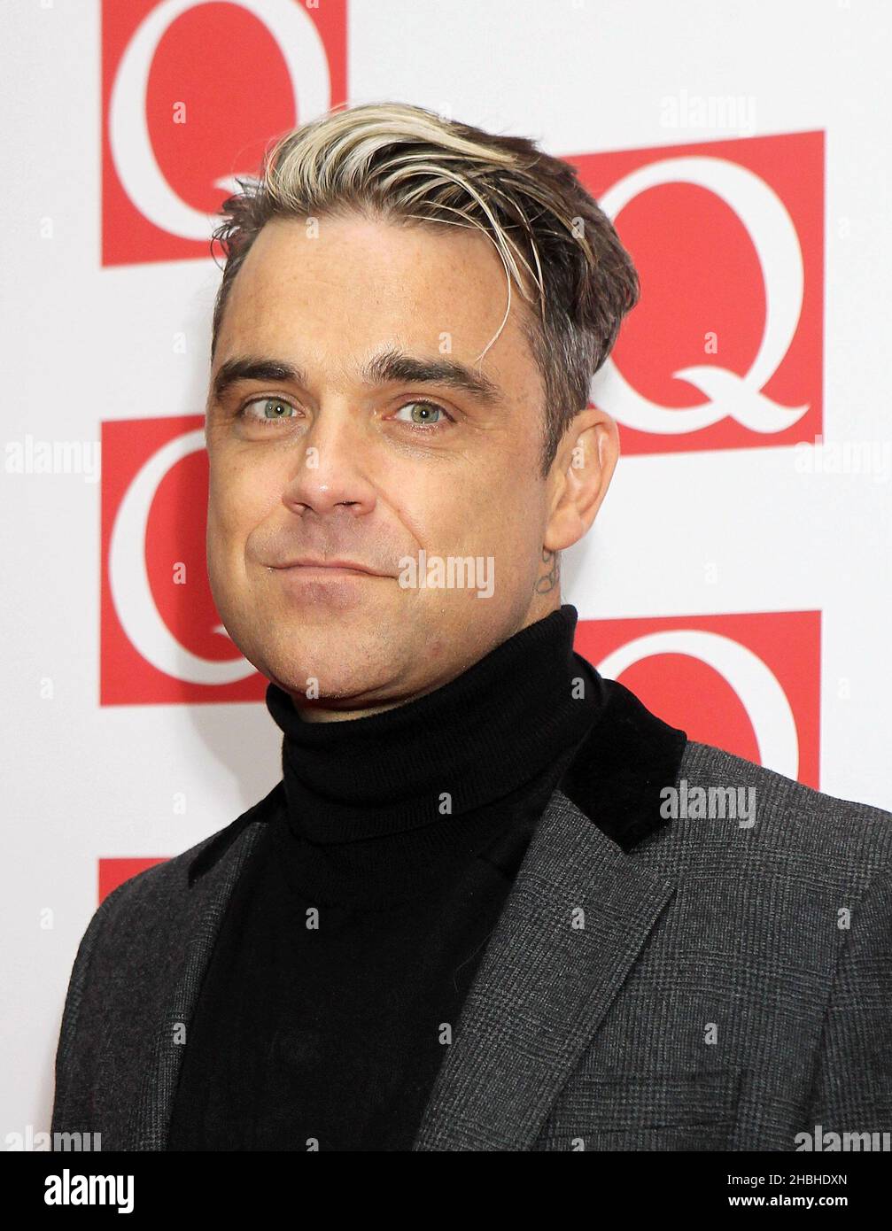 Robbie Williams attending the Q Awards at the Grosvenor House Hotel in ...