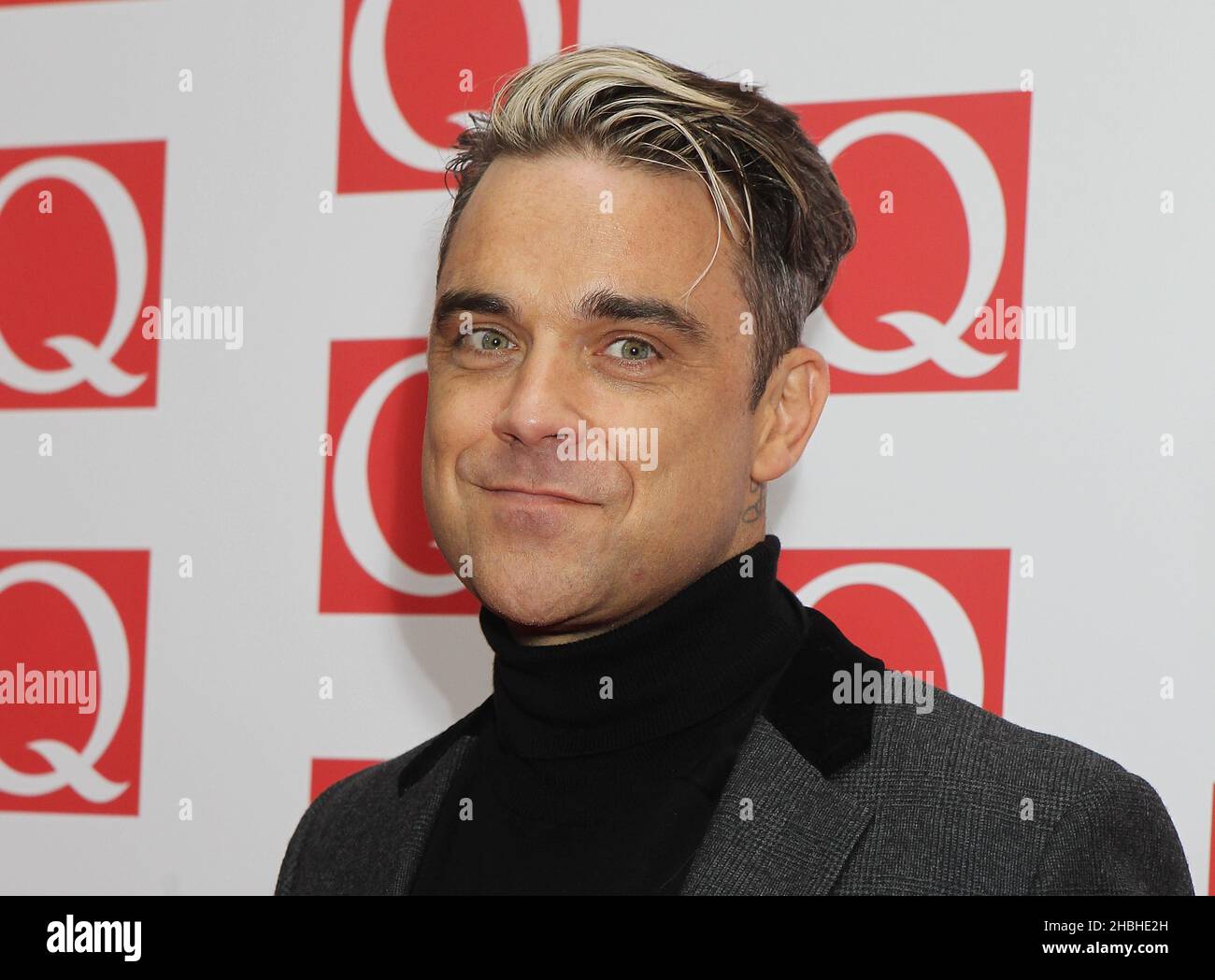 Robbie Williams attends the Q Awards at the Grosvenor House Hotel in ...
