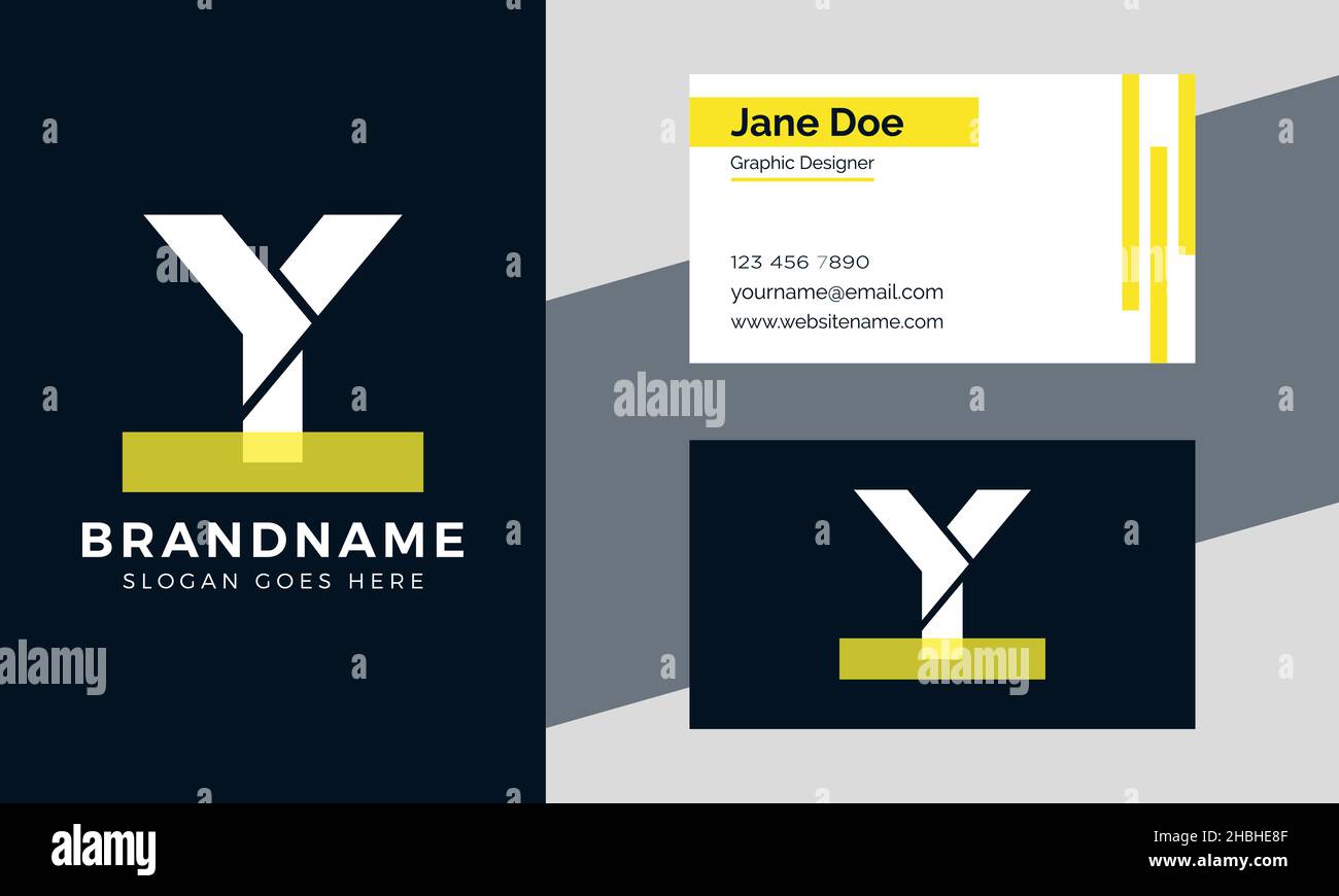 Abstract Premium branding letter Y logo design template Stock Vector ...