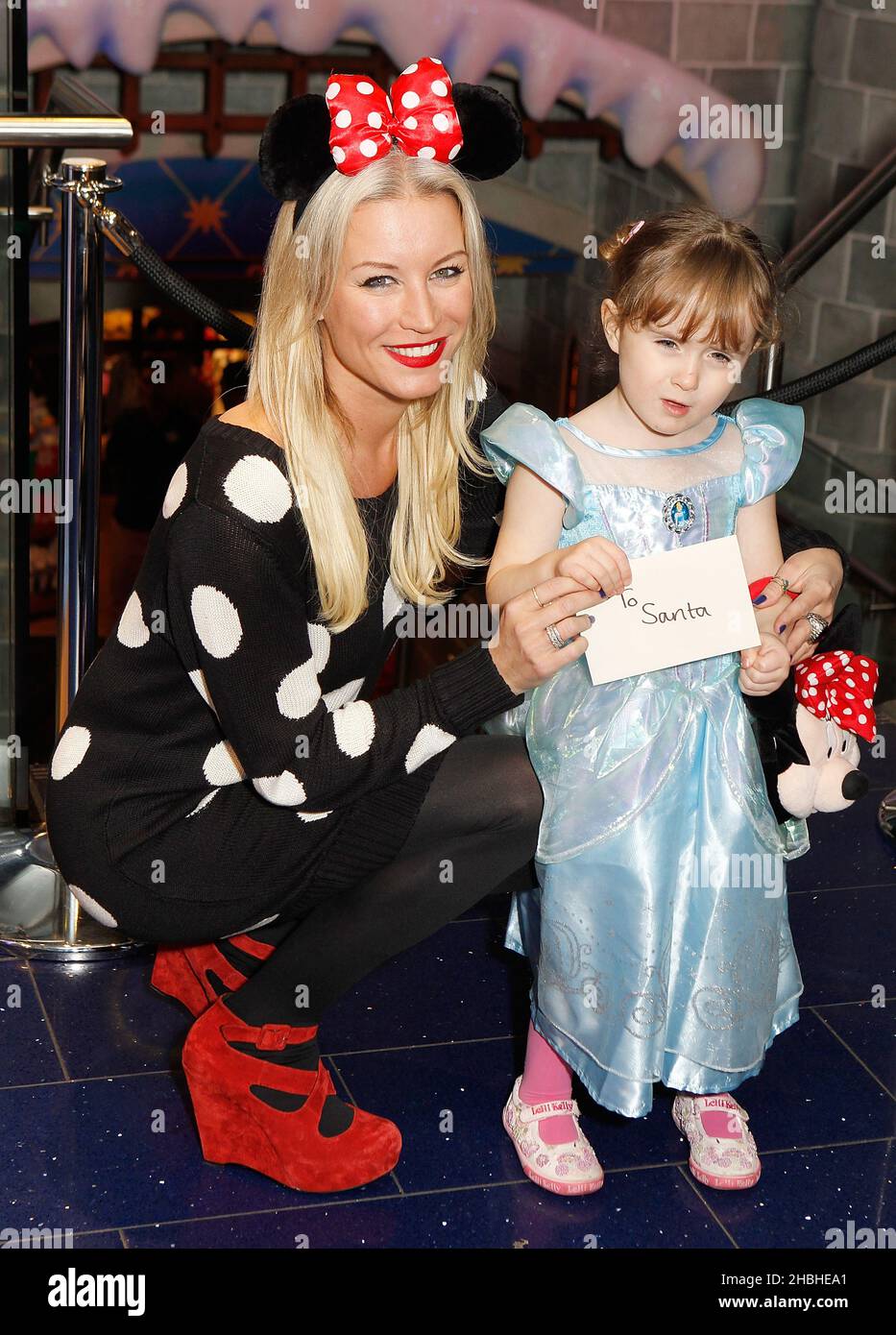 Denise Van Outen and Daughter Betsy Mead attend the launch of the ...