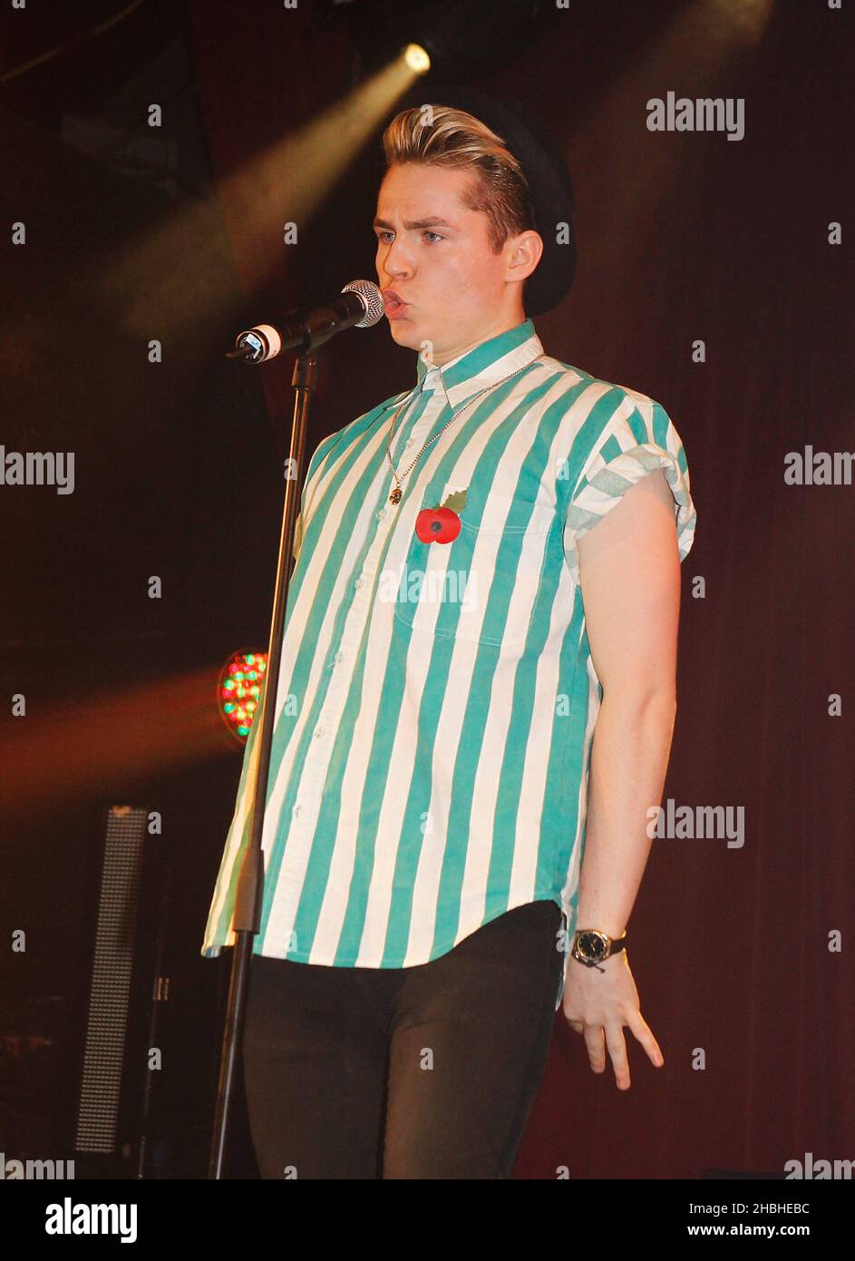 Josh Zare of Kingsland Road performs on stage at G-A-Y Heaven in London ...