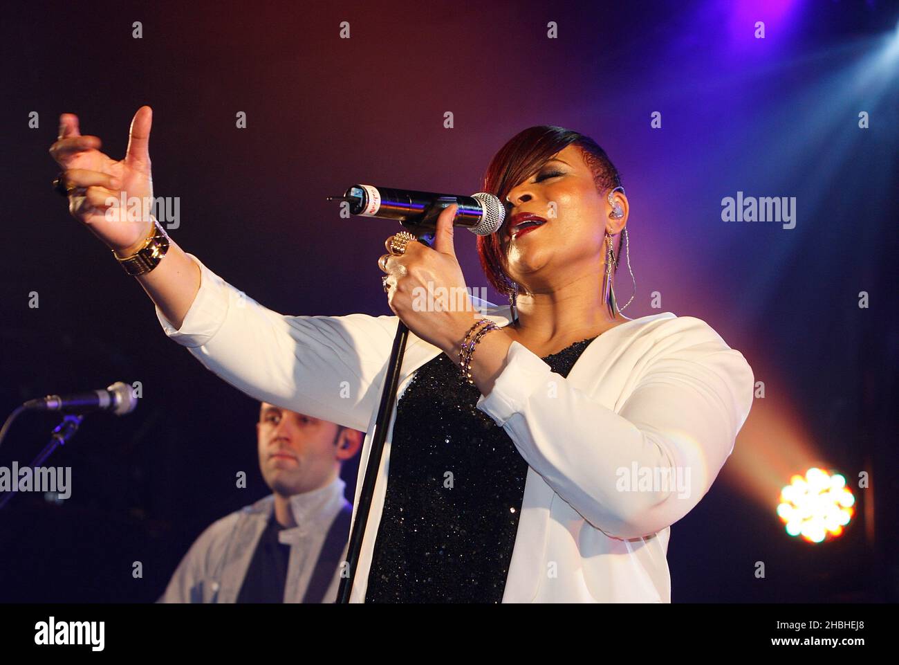 Gabrielle performs on stage at G-A-Y Heaven in London Stock Photo - Alamy