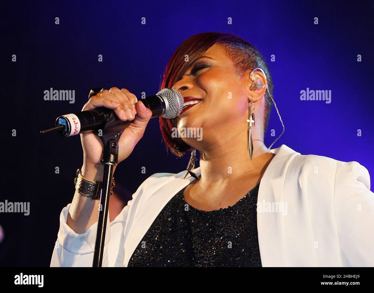 Gabrielle performs on stage at G-A-Y Heaven in London Stock Photo - Alamy