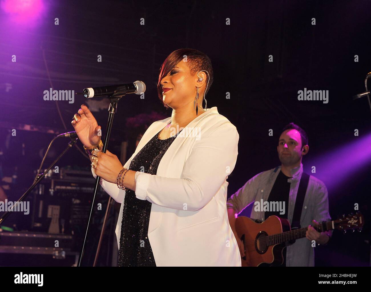 Gabrielle performs on stage at G-A-Y Heaven in London Stock Photo - Alamy