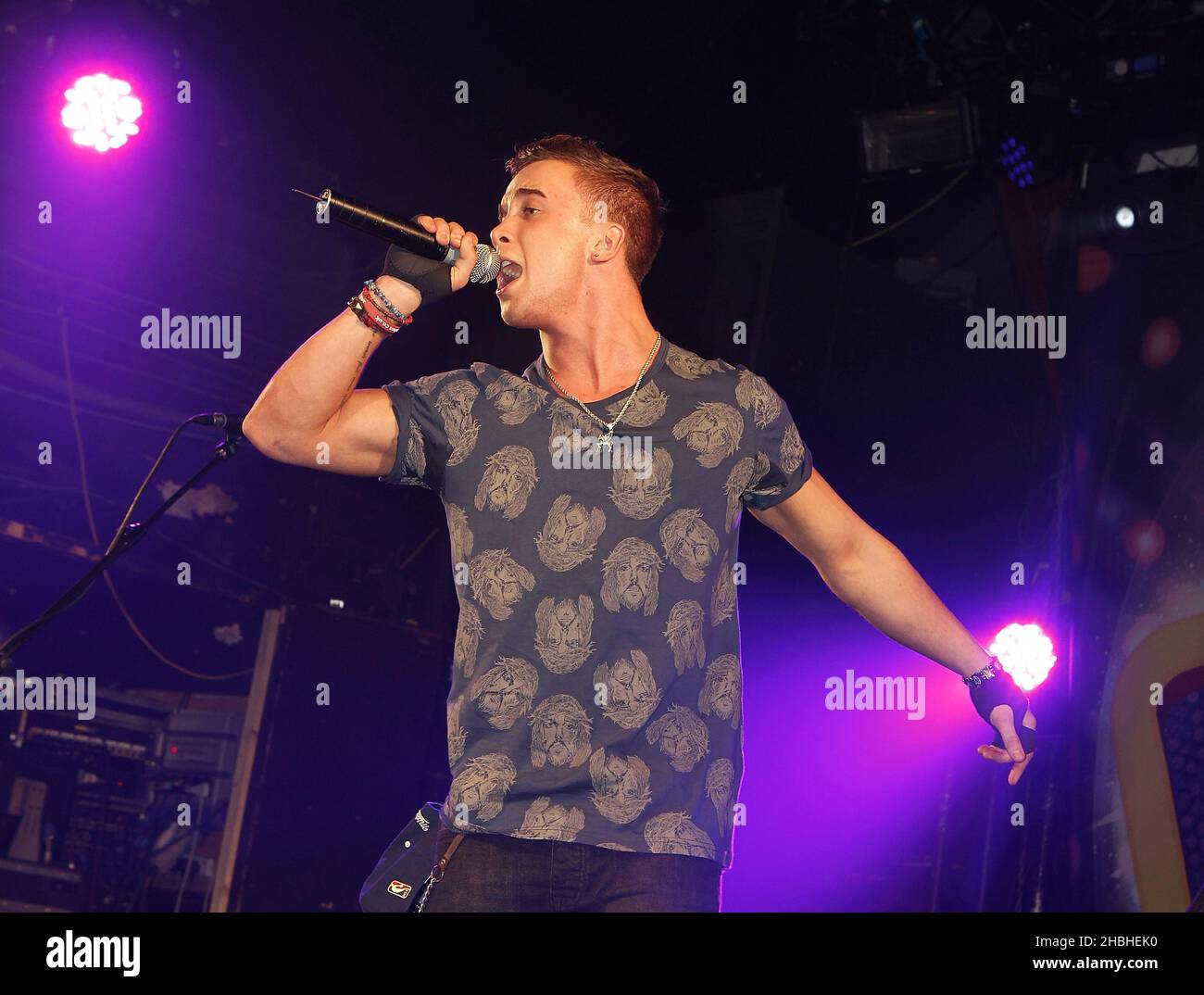 Sam Callahan performs on stage at G-A-Y Heaven in London Stock Photo ...