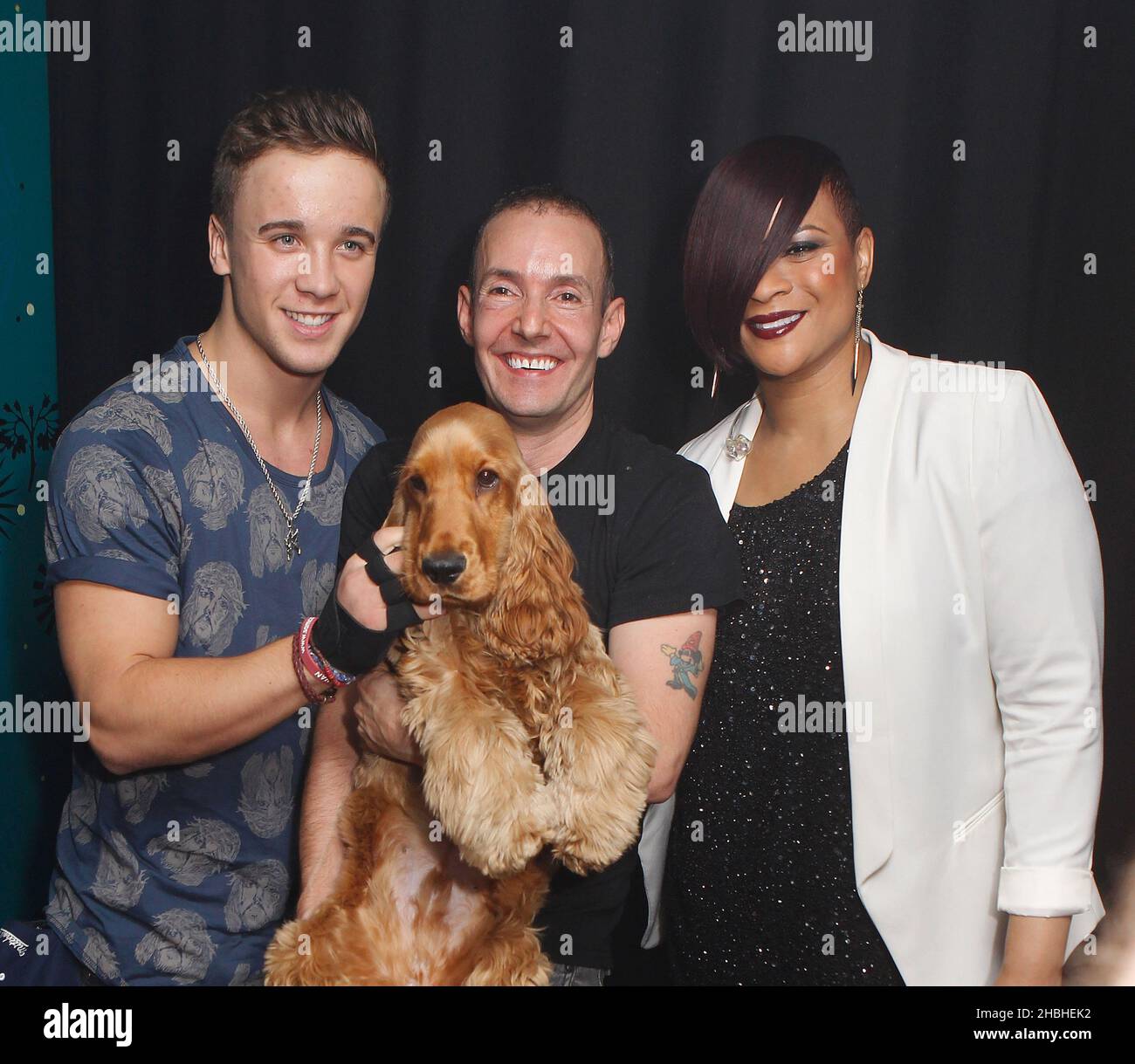 Jacob and gabrielle pose backstage at g a y heaven in london hi-res ...