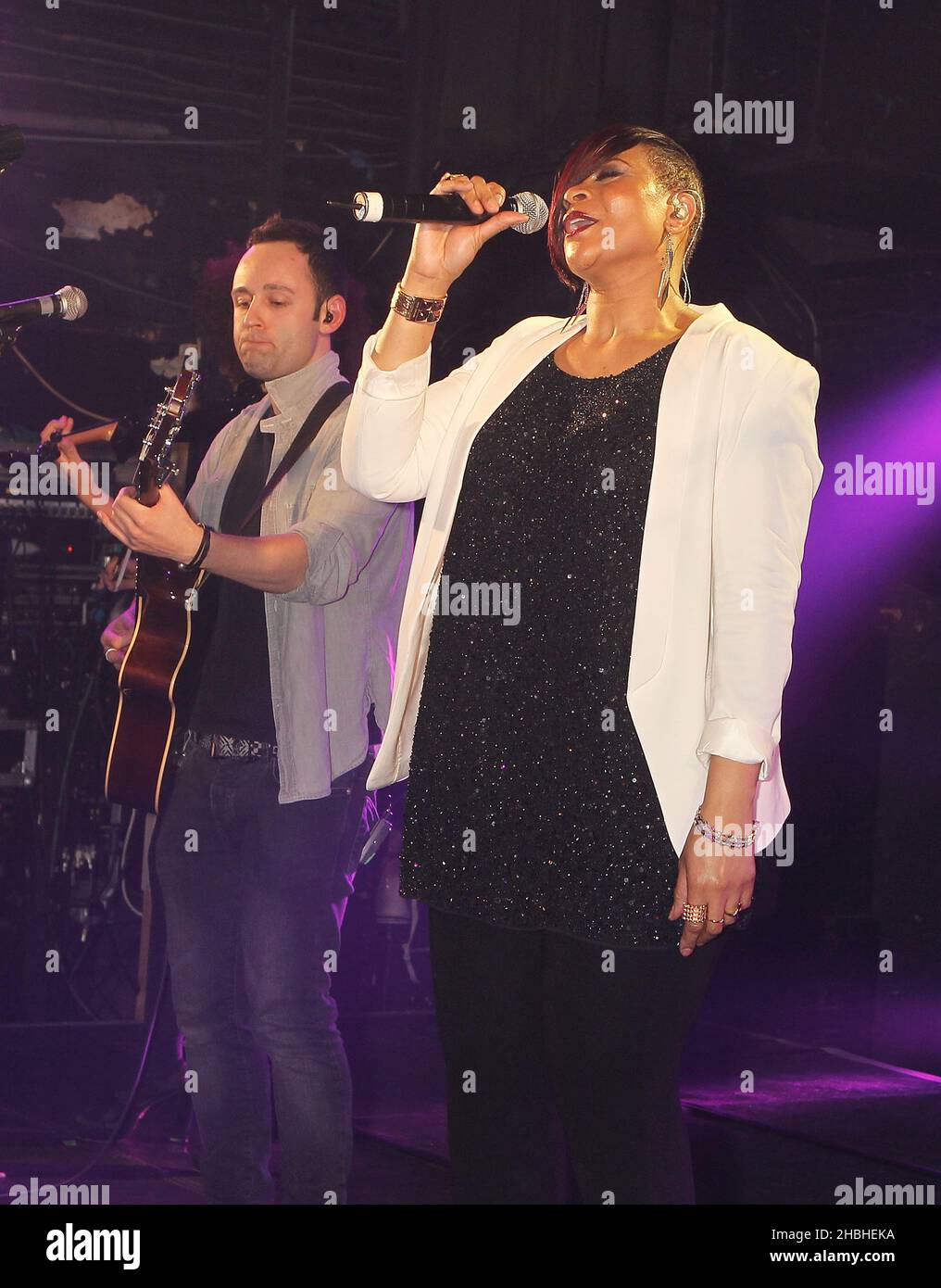 Gabrielle performs on stage at G-A-Y Heaven in London Stock Photo - Alamy