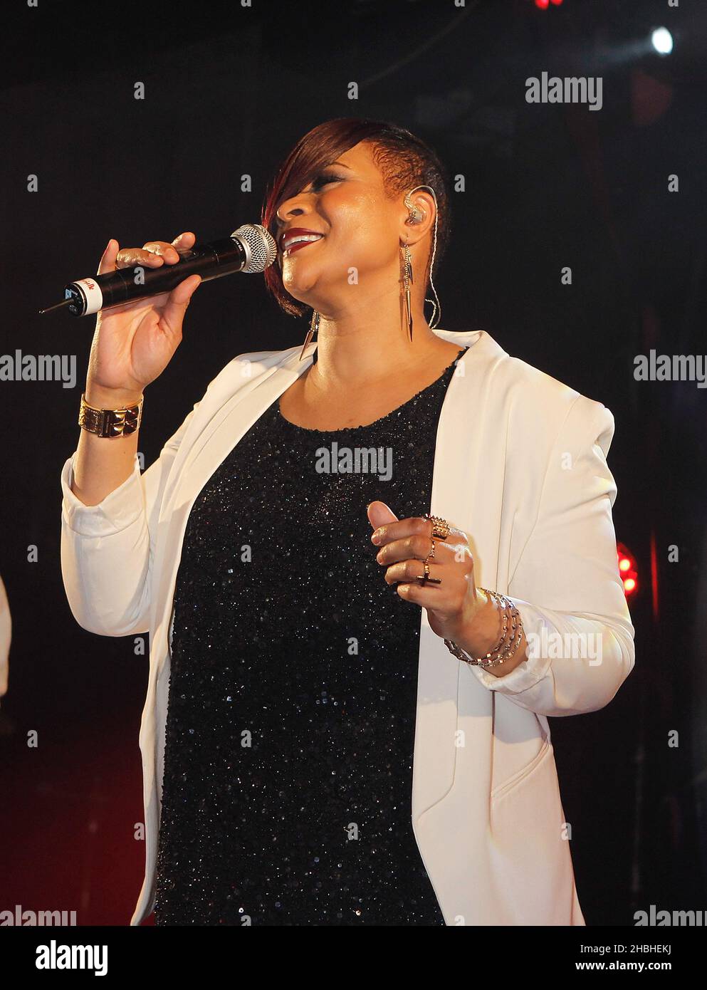 Gabrielle performs on stage at G-A-Y Heaven in London Stock Photo - Alamy