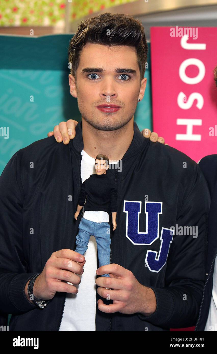 Josh Cuthbert of Union J attends and promotes his doll at The Toyfair ...